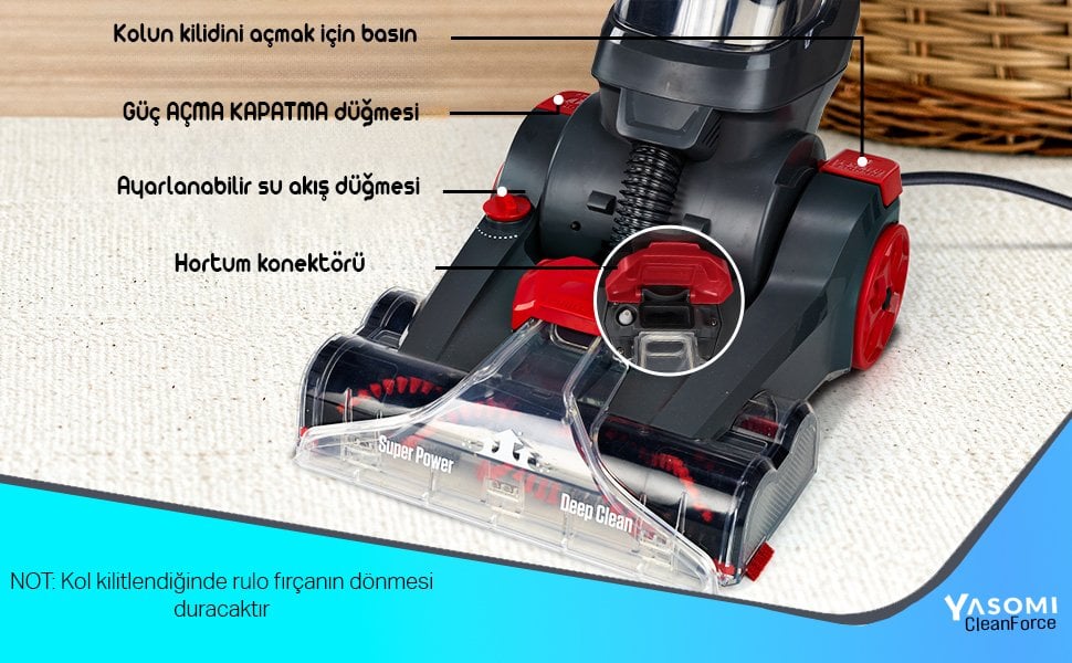 Yasomi Clean Force Pro Dikey Halı-Koltuk Yıkama ve Leke Çıkarma ...