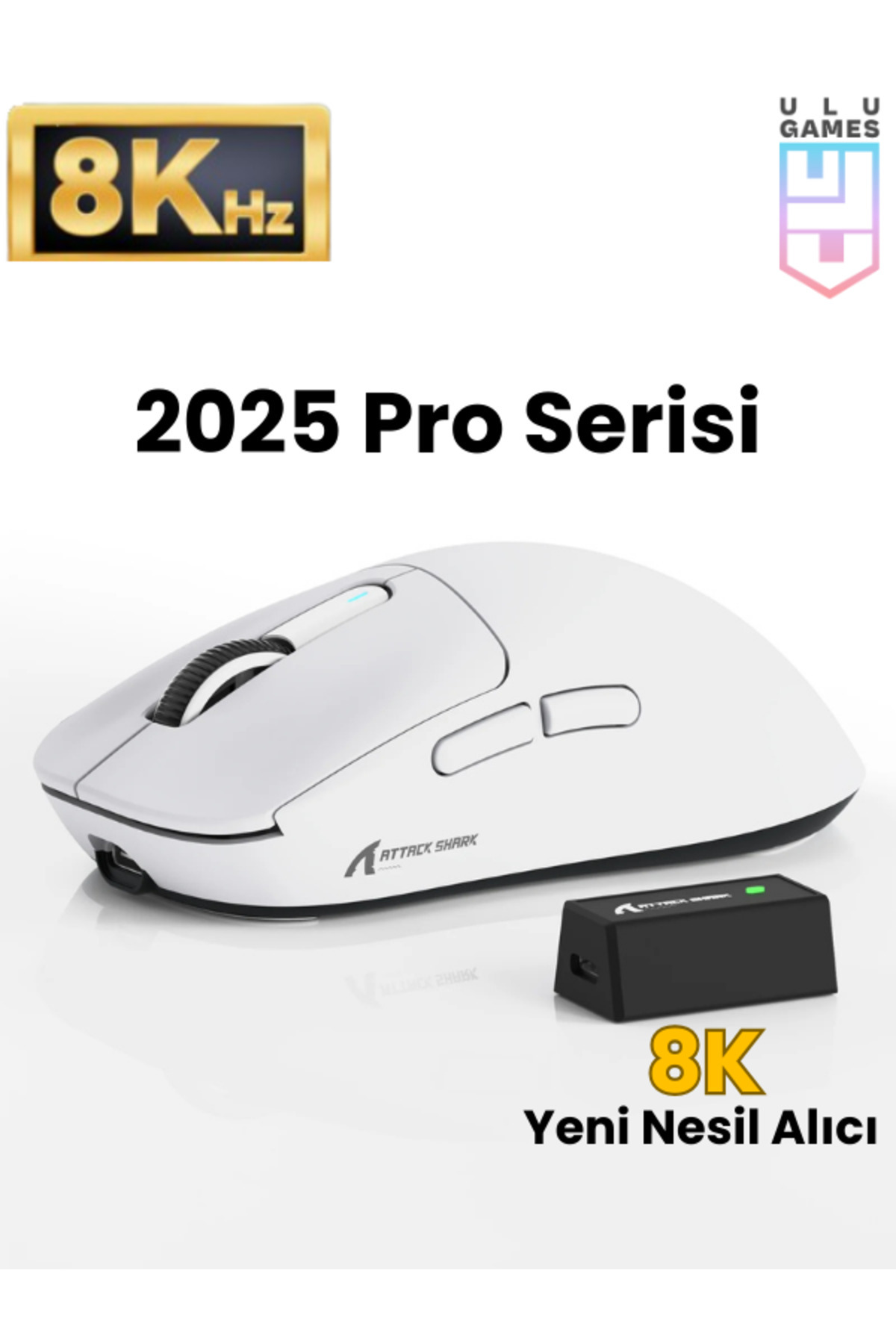 ULUGAMES Attack Shark X3pro Superlıght 2025 Serisi 8000 Hertz Kablosuz ...