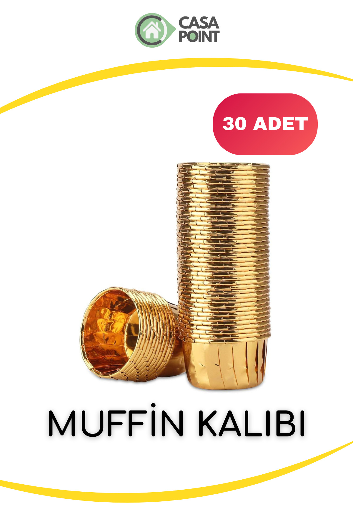 CASA Muffin Mini Altın Cupcake Kek Kalıbı Kapsülü - 30 Adet Fiyatı ...