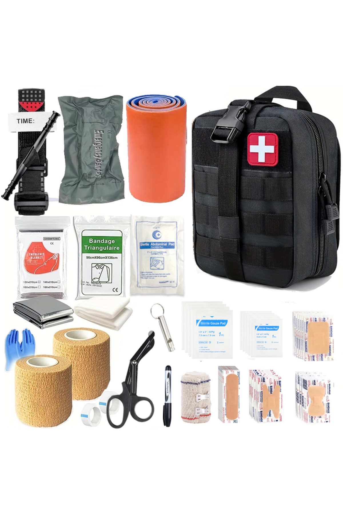 Choice black 131pcs First Aid Kit, First Aid Trauma Kit, Military ...