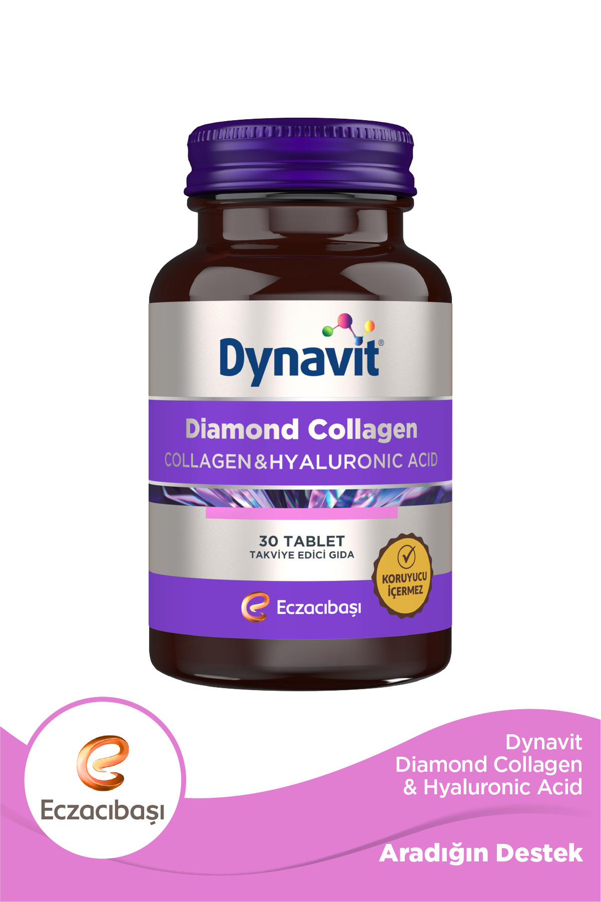 Dynavit Diamond Collagen&Hyaluronic Acid 30 Tablet - Hidrolize Tip I ...