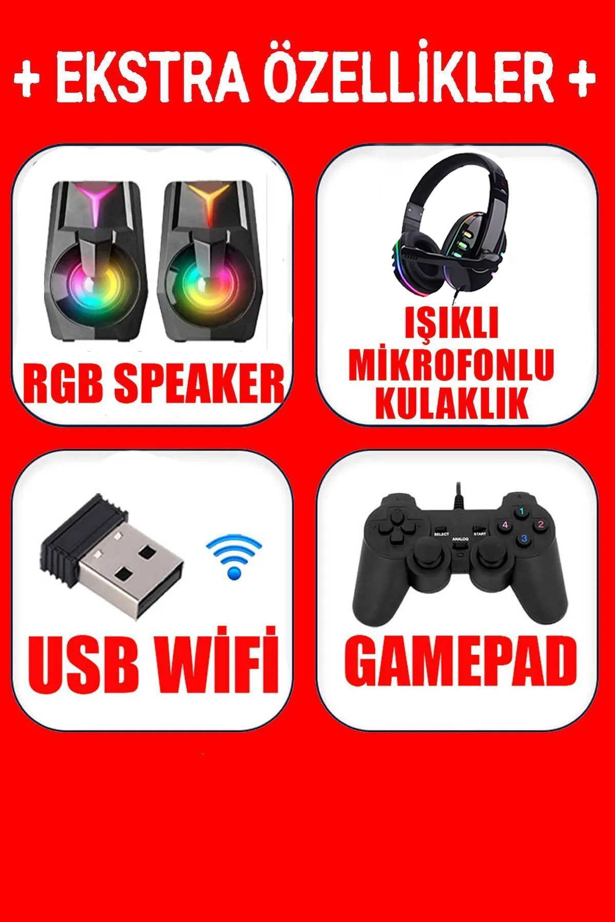 DMC N247 (PUBG,GTA 5) Reyzen 7 5700x,32gb,1tb Ssd,rtx3050,24''curved 165hz,oyuncu Masaüstü ...