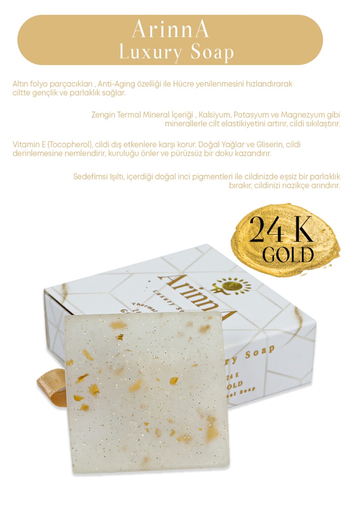 Arinna 24K Gold & Thermal Soap 25 gr Fiyatı, Yorumları - Trendyol