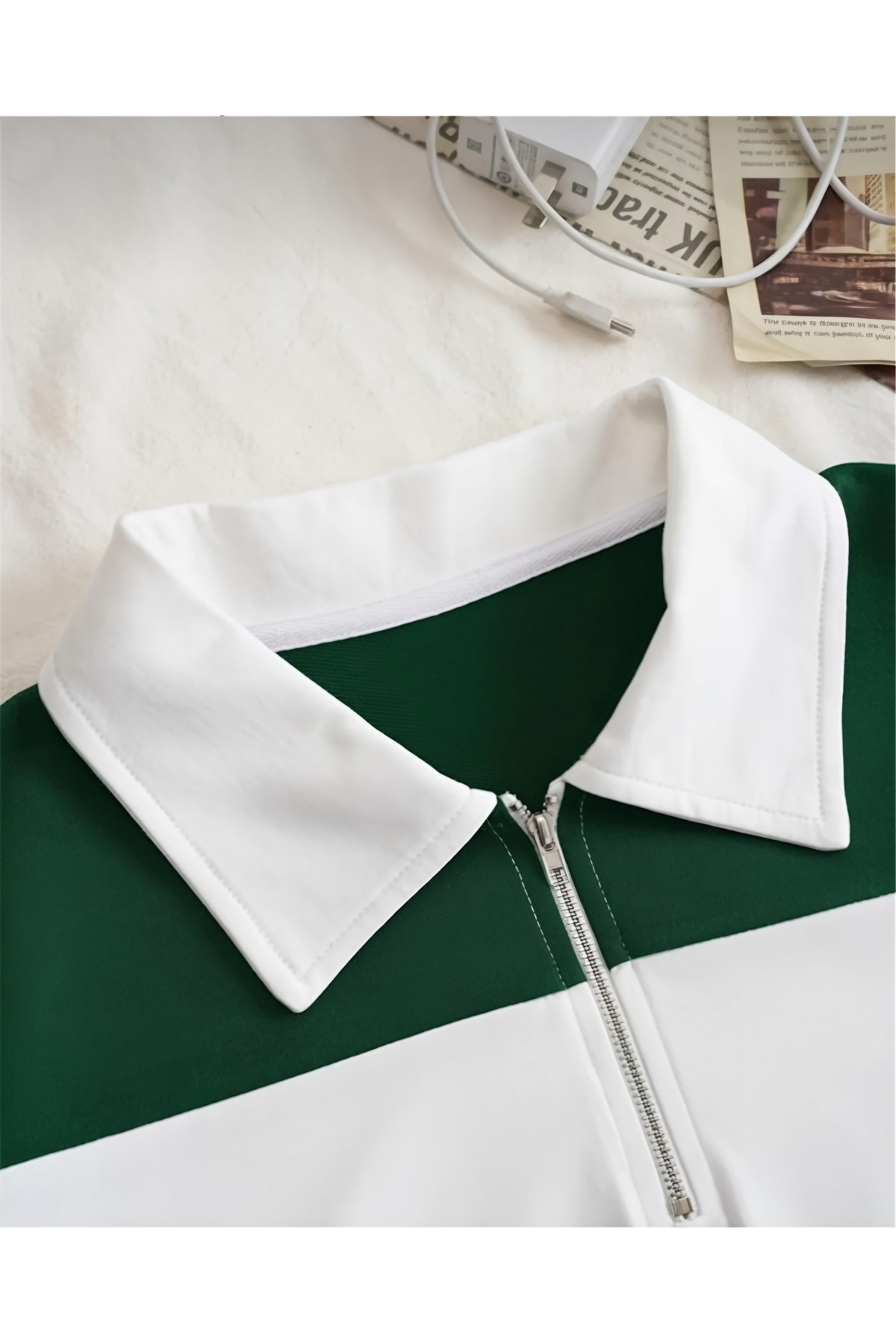 Risil-Nu Company Erkek ve Kadın Yarım Fermuarlı Polo Yaka Oversize T ...