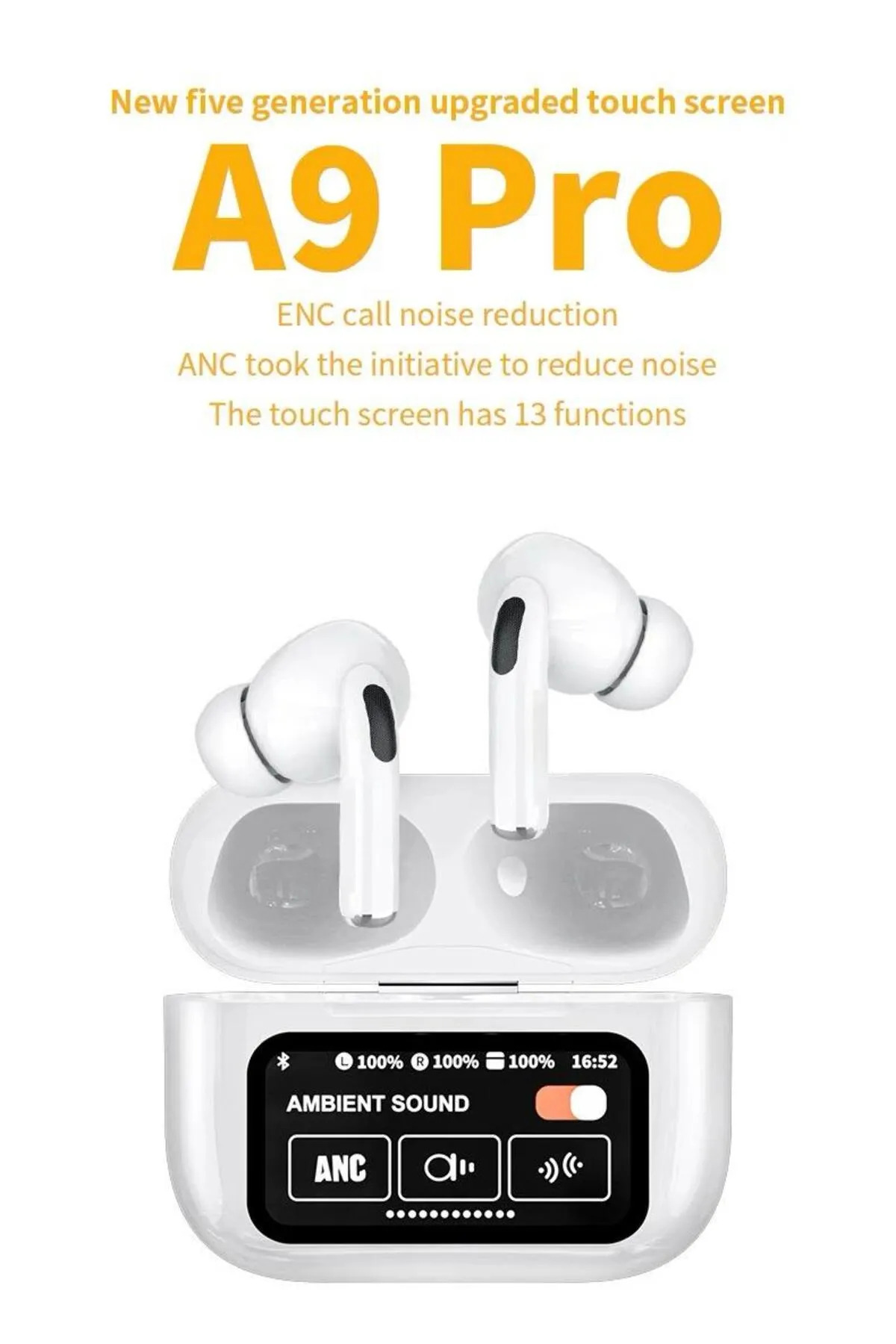 SiaTech EKRANLI KULAKLIK ANC A9 PRO 2025 YENİ MODEL BLUETOOTH KULAKLIK ...