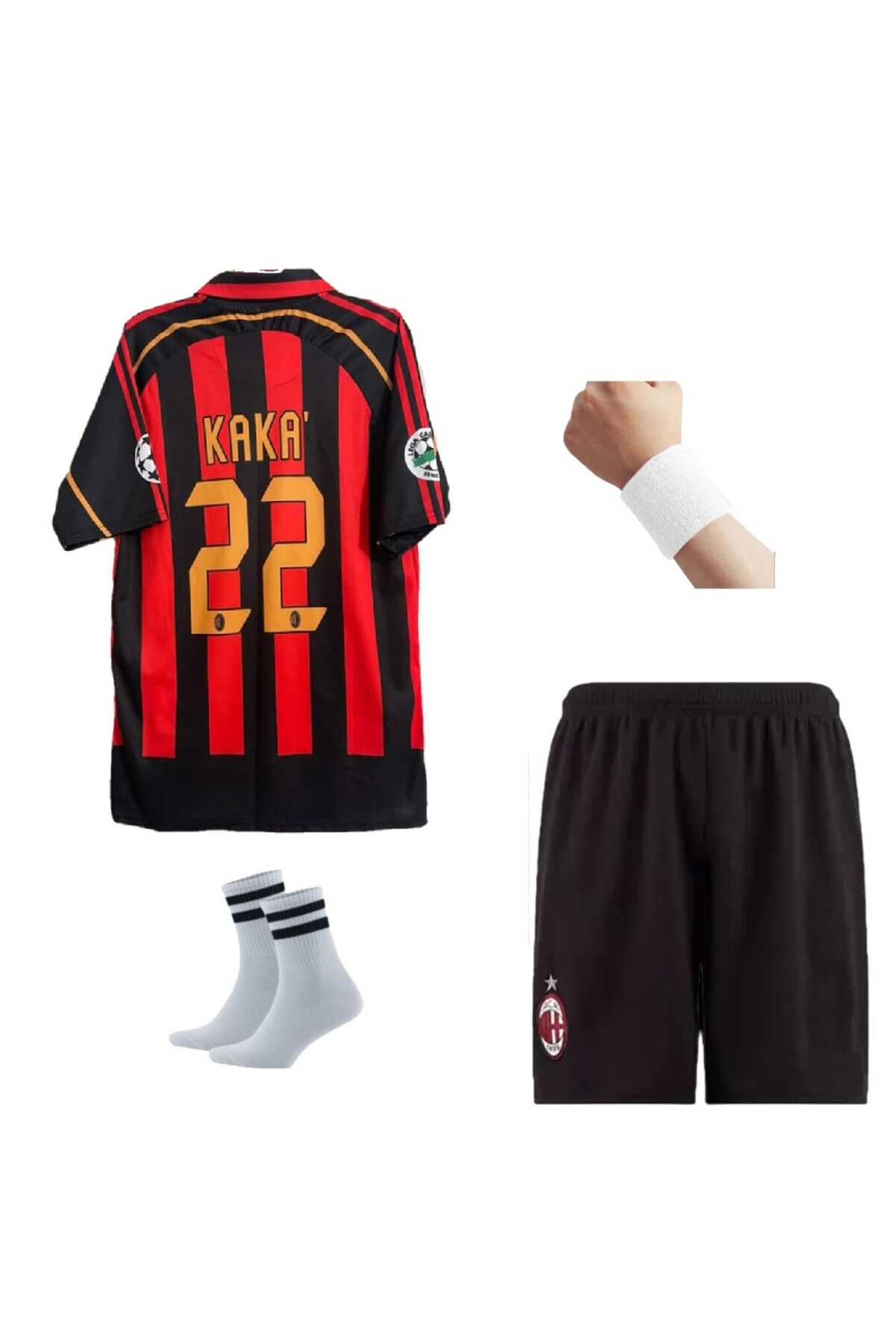 ANDREAM AC MİLAN EFSANE 2007 SEZON KAKA 22 RETRO FUTBOL ÇOCUK FORMASI 4 ...