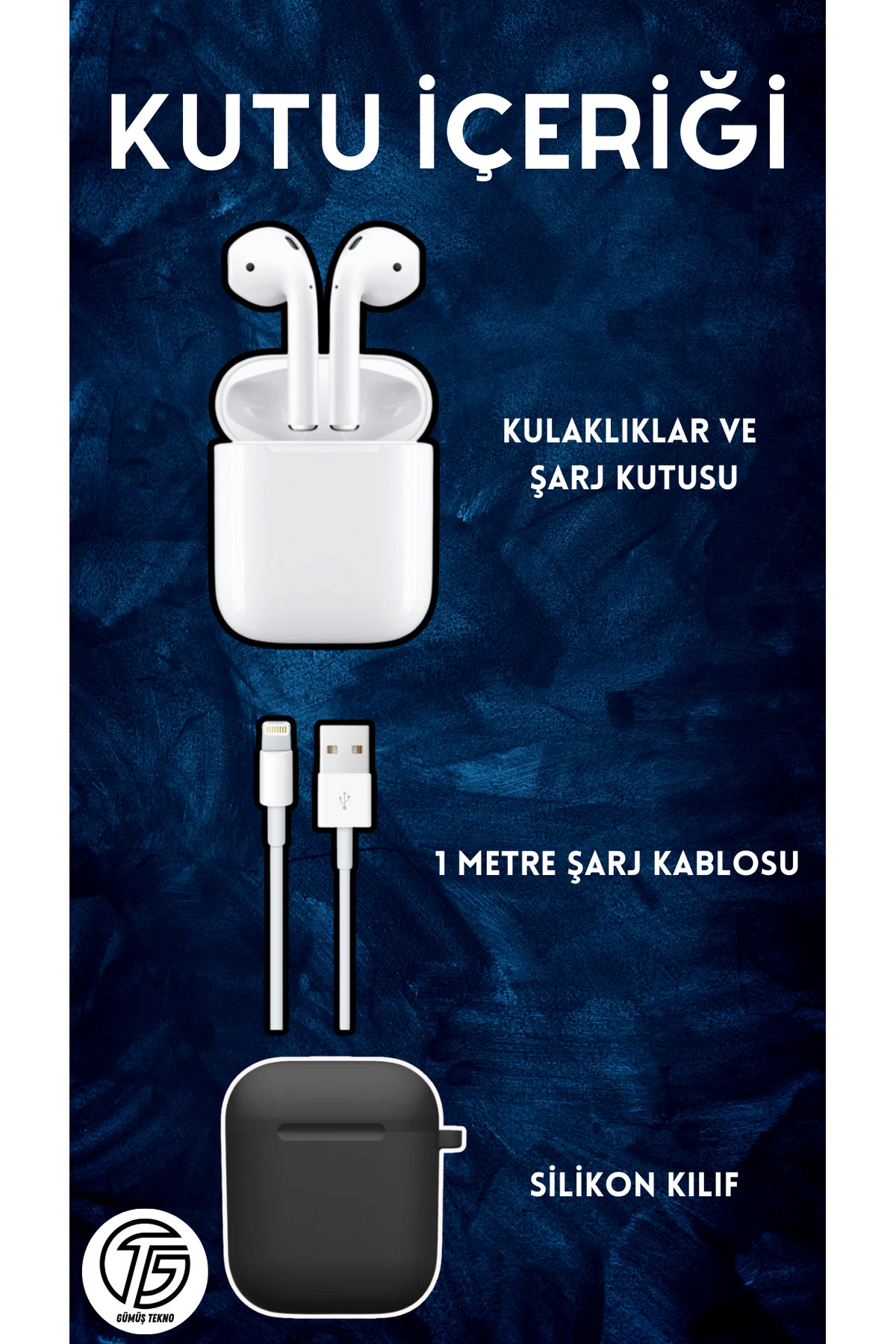 GÜMÜŞTEKNO i.Phone Air.pods 2 Bluetooth Kulaklık 2.Nesil Kablosuz ...