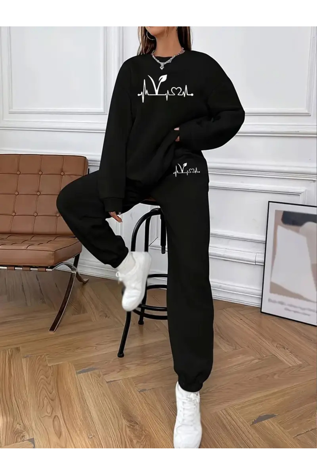 Frisson Kadın Sweatshirt ve Sweatpants Seti - XS-7XL Beden Seçenekleri ...