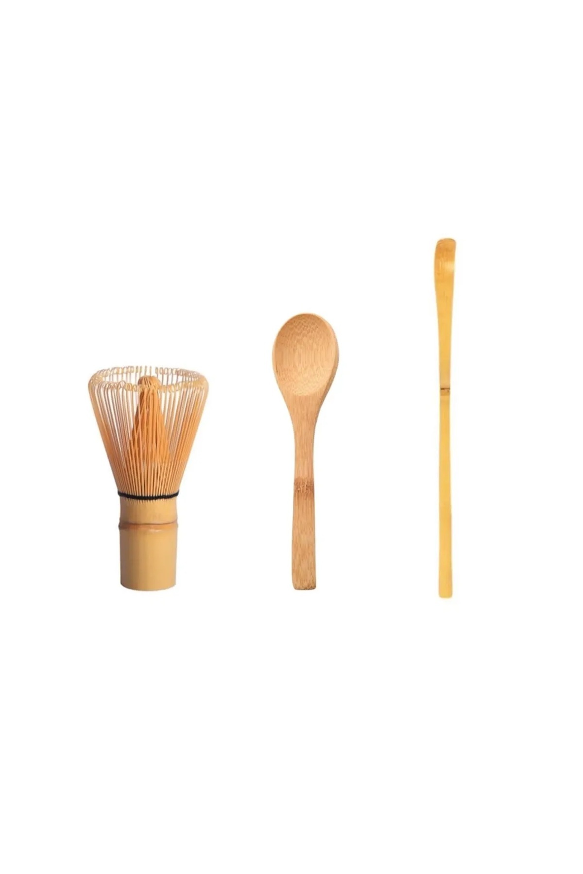 Kraft Matcha El Yapımı Bambu Whisk +Bambu Scoop +Bambu Çay Kaşığı 3'lü ...