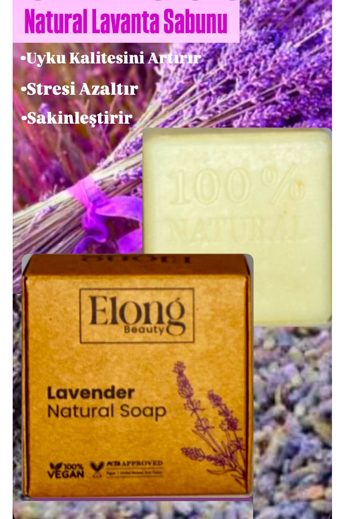ELONG BEAUTY Natural Nem Dengeleyici rahatlatıcı kokulu Lavanta sabunu ...