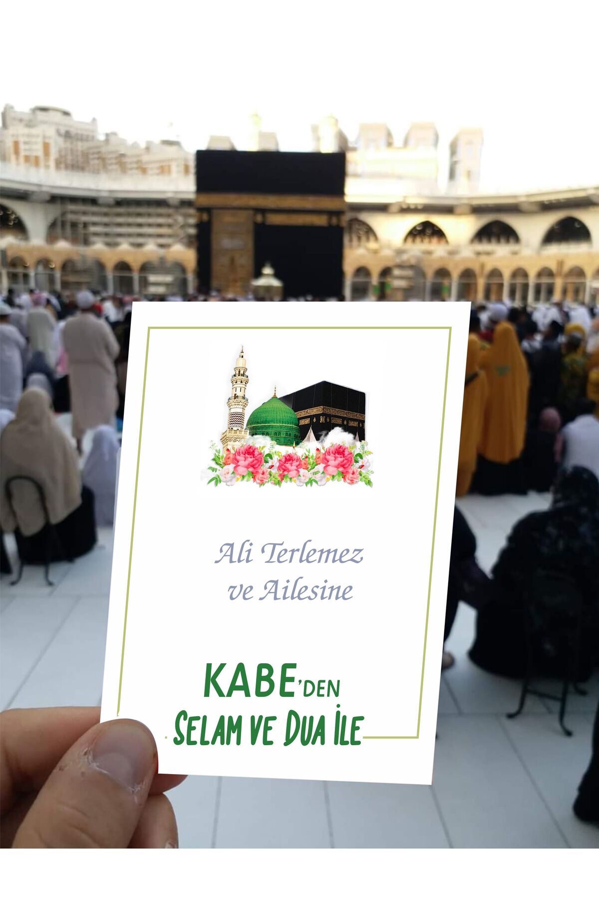 43 cici süsler organizasyon Kabe’den Selam ve Dua İle Kartı 18 Adet ...
