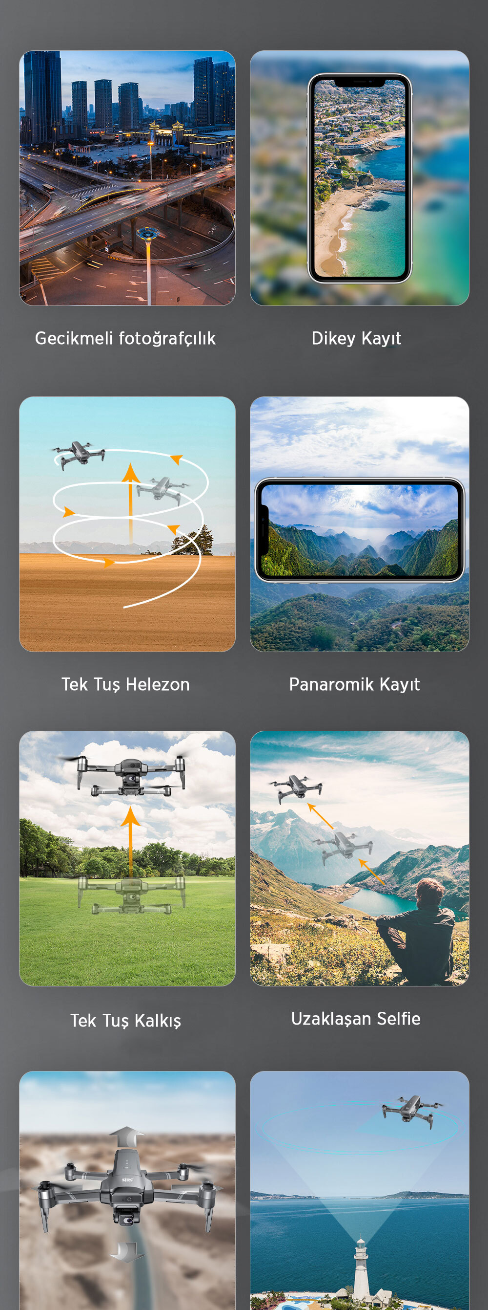 SJRC F22 S2 Pro 4k Kameralı Drone Seti-6km Menzil Çarpışma Sensörü 40 ...