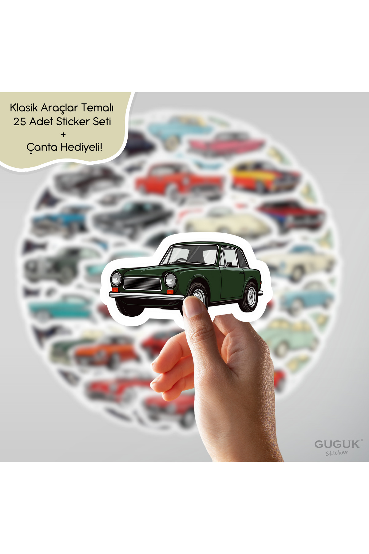 GUGUK Klasik Araçlar Sticker Seti - Fiyatı, Yorumları