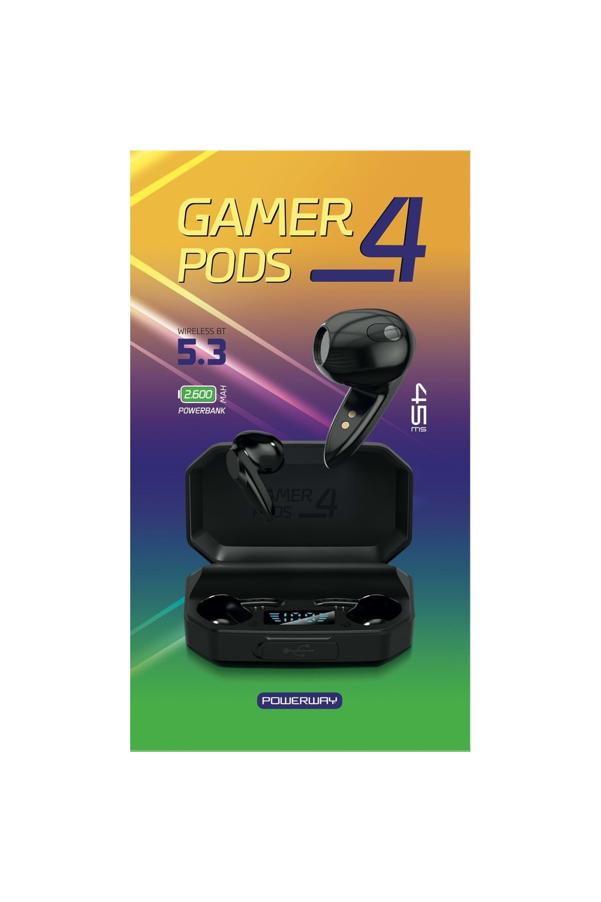 Pmr Gamer Pods 4 Dokunmatik Bluetoot Kulaklık 2600 Mah Powerbank ...