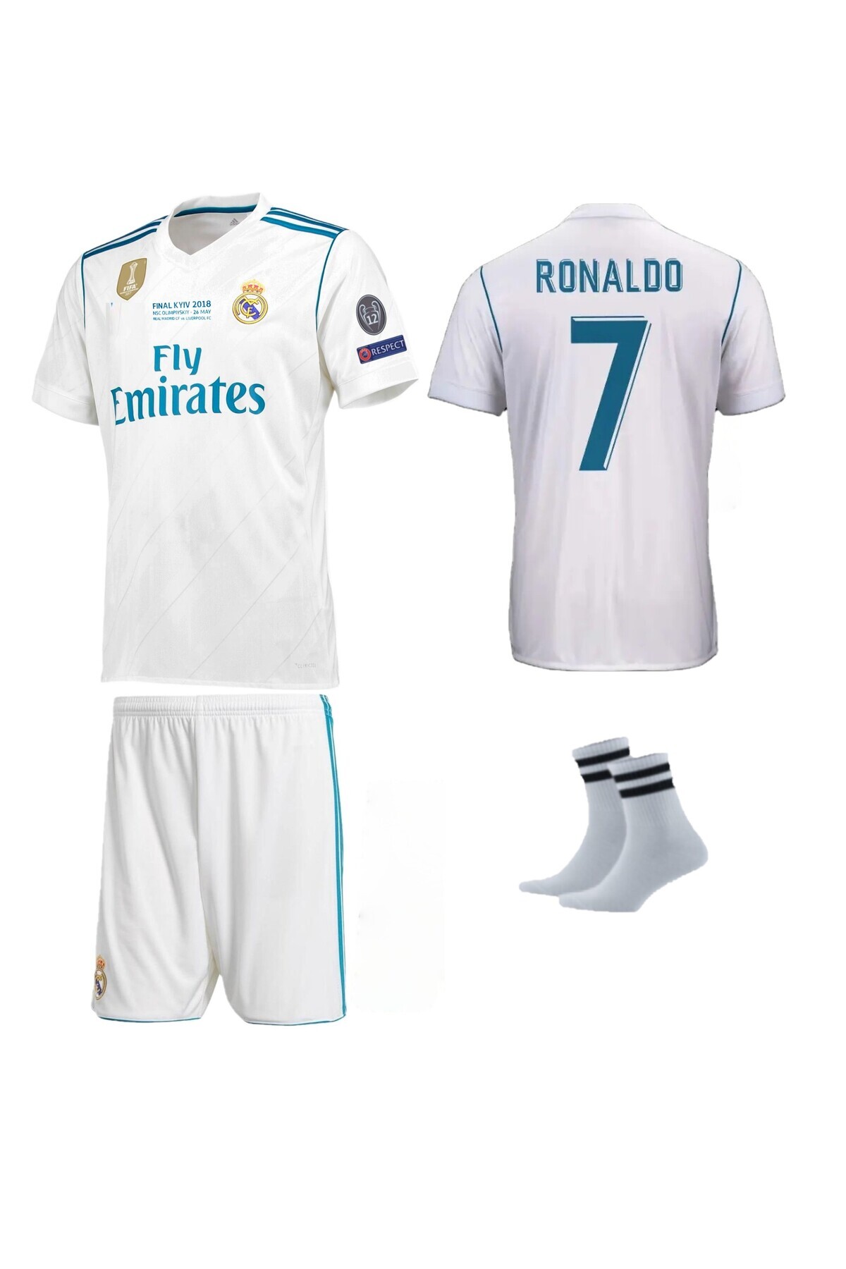 BIG TASTE Real Madrid Ronaldo KİEV Şampiyonlar Liği FUTBOL FORMA 3'lü ...