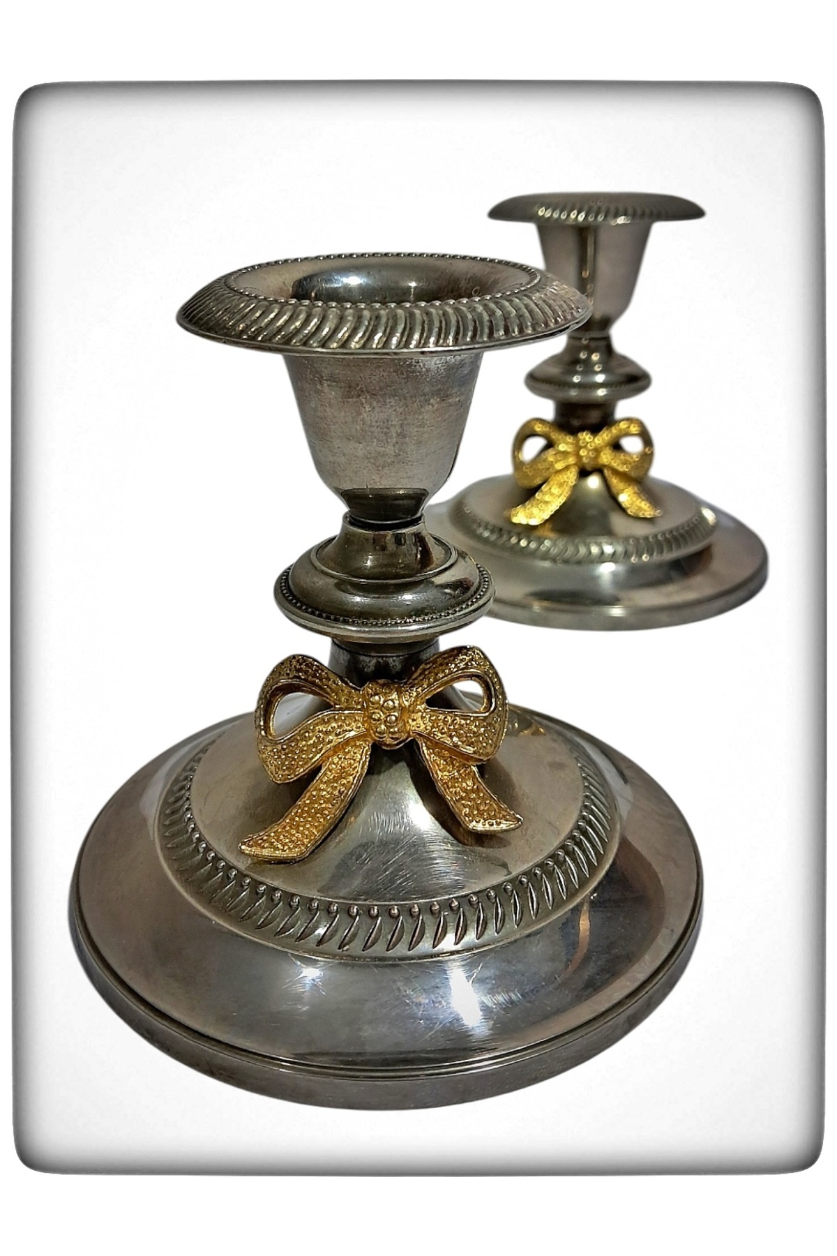 MURANO Eski Antika Alman Gümüşü Alpaga Çift Mumluk - Fiyatı, Yorumları