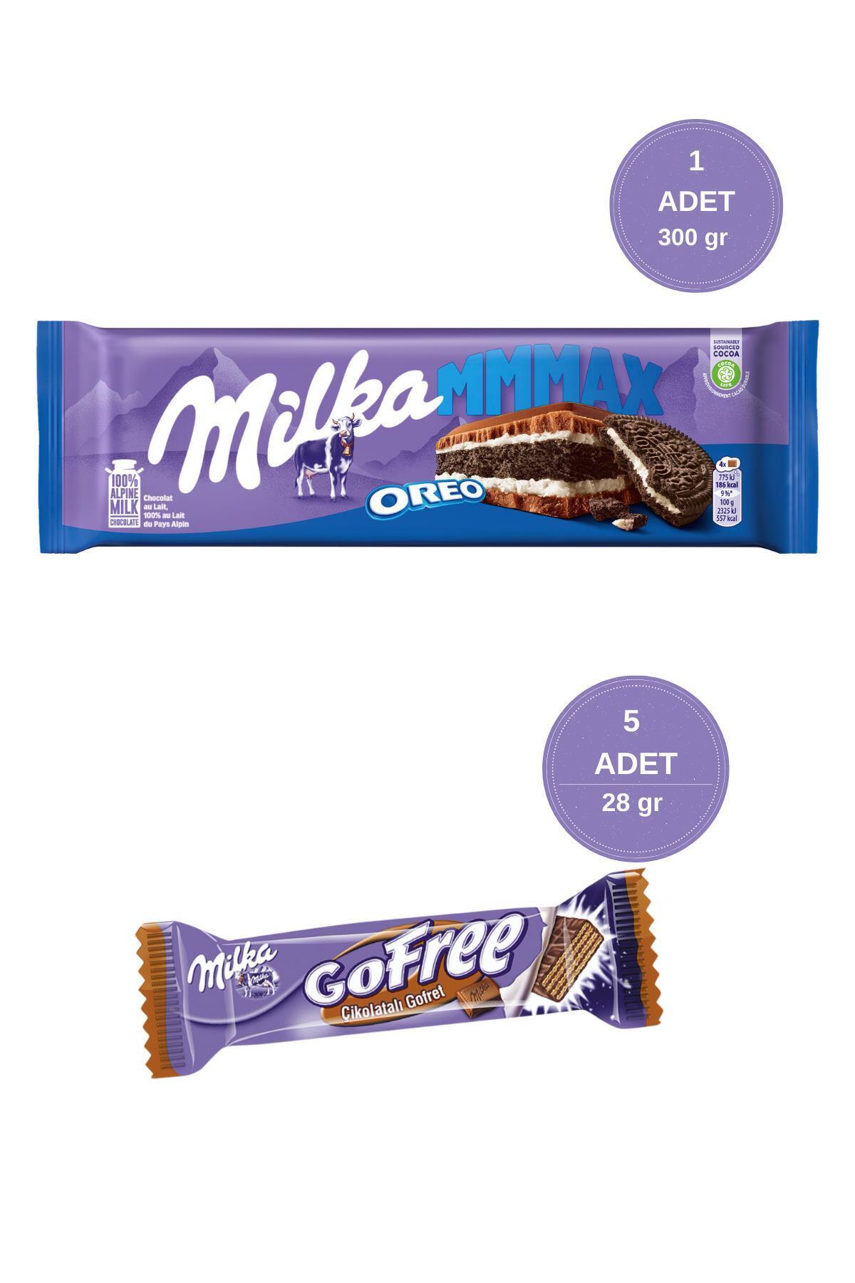 Milka Oreo Tablet Çikolata 300 gr Mmmax 1 Adet & Gofree Çikolatalı ...