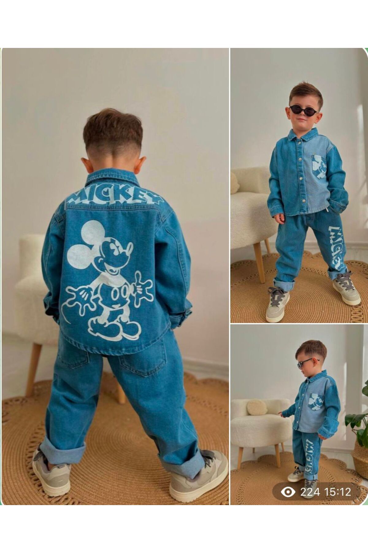 DİSNEY Mickey Mouse Detaylı Kot TakımFiyatı, Yorumları - Trendyol