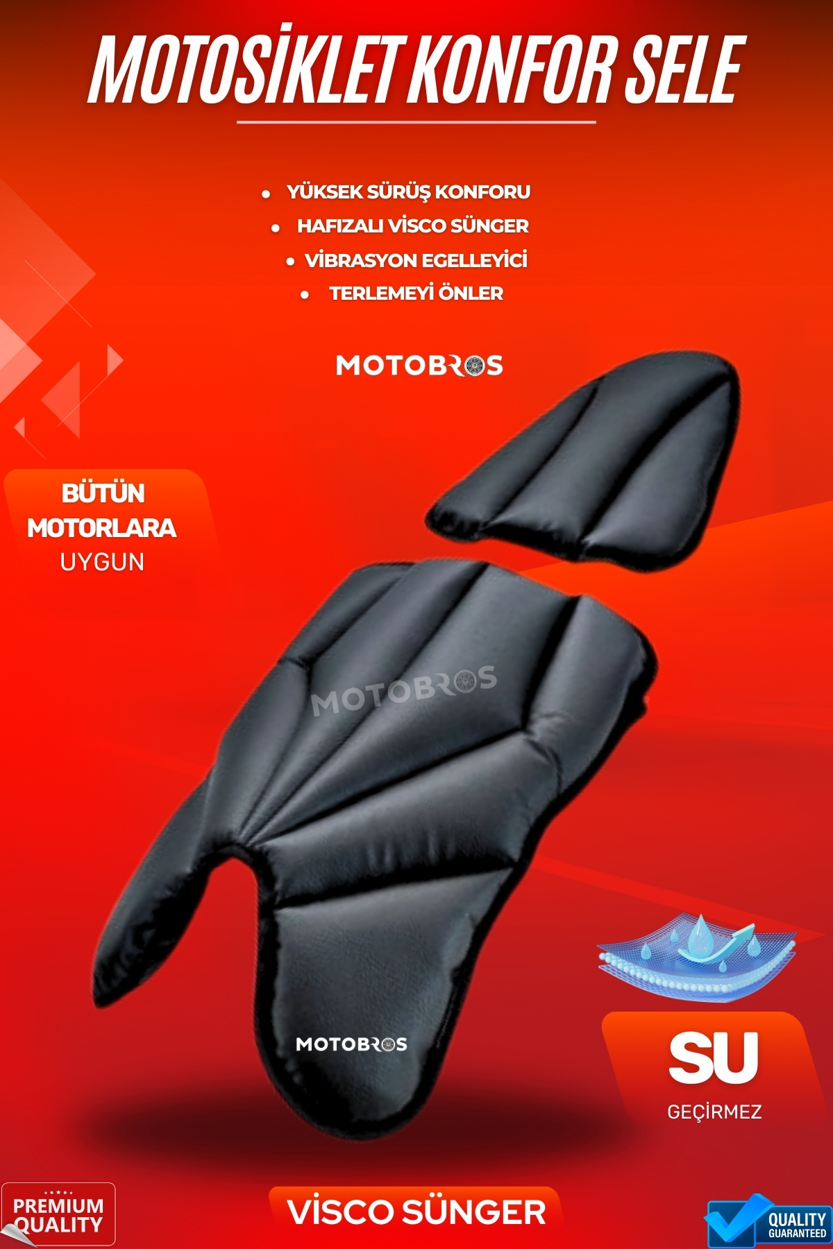 Motobros Kuba Mondial Arora Bajaj Uyumlu Motosiklet Konfor Sele Minderi ...