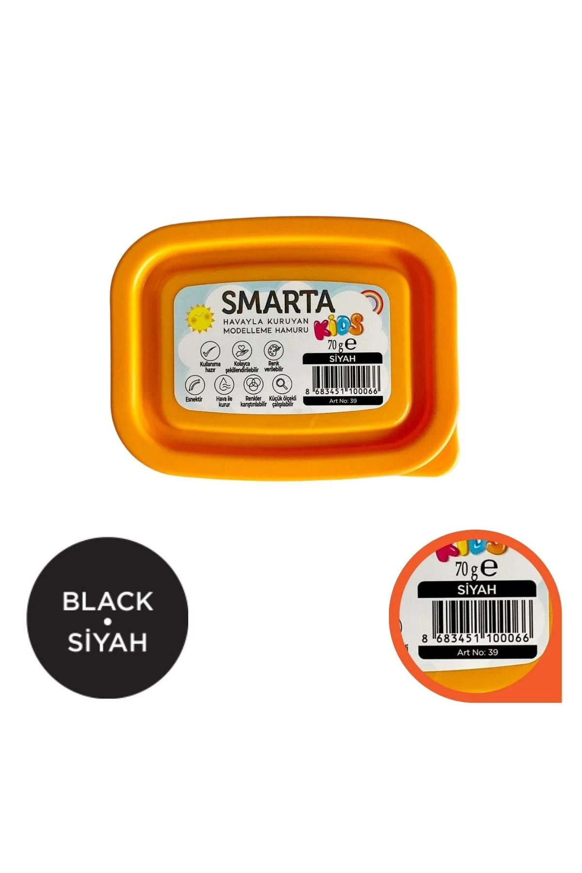 Smarta Kids Modelling Clay 70gr Hava İle Kuruyan Modelleme Hamuru Neon ...