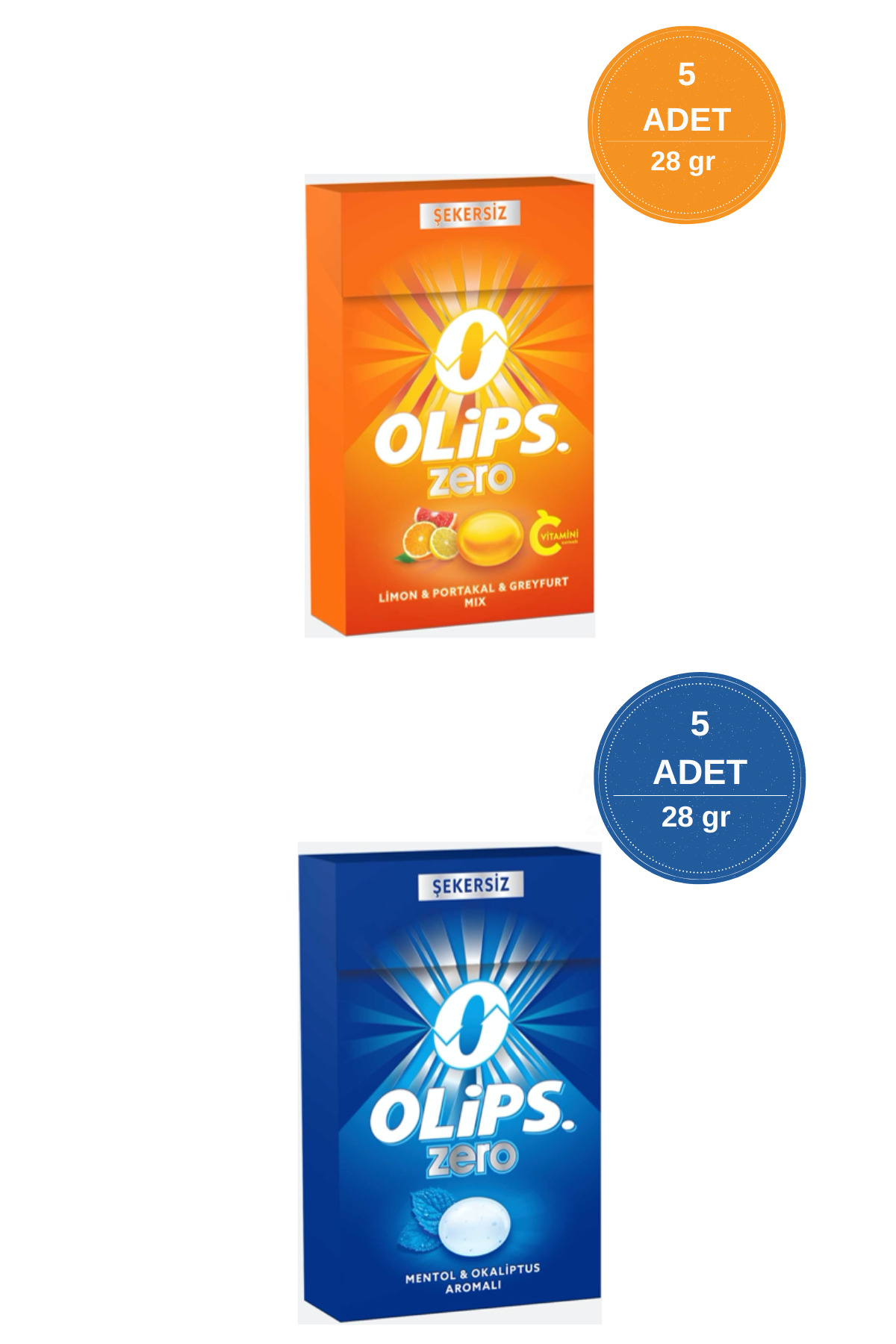 Olips Zero Şekersiz Mentol Okaliptus Ve C Vitaminli Portakal Aromalı ...