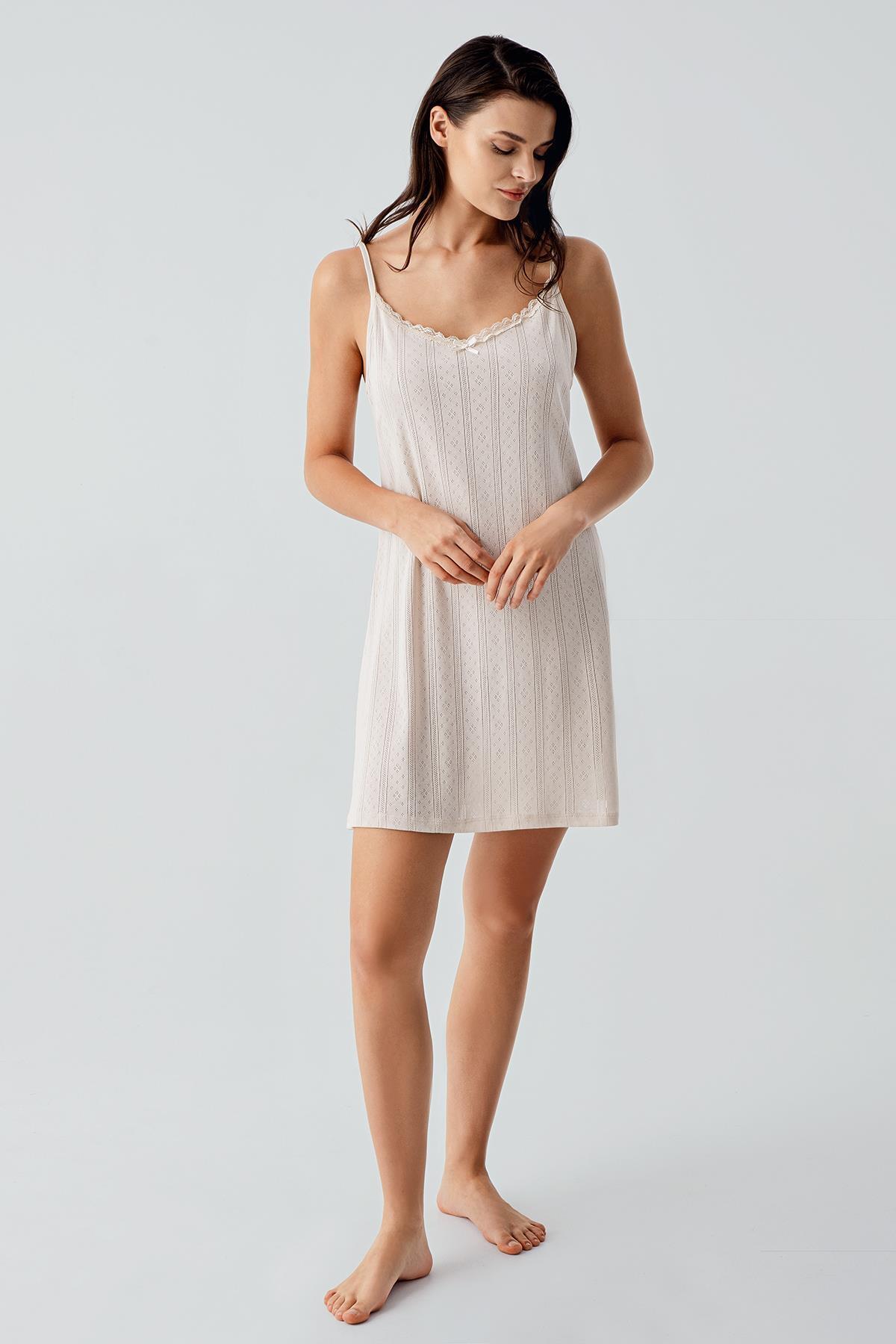 Artış Ajurlu Askılı Kısa Esnek Pamuklu Gecelik Fiyatı, Yorumları - Trendyol