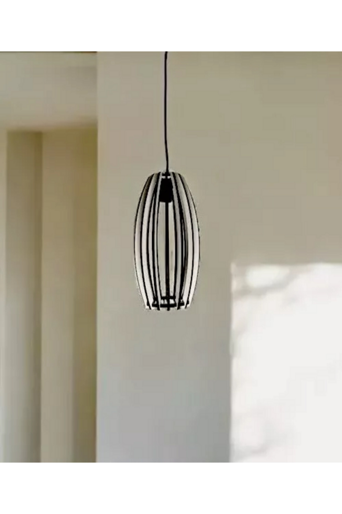 Handmade Ahşap sarkıt lamba tavan mutfak kavun tipi avize E27 - Fiyatı ...