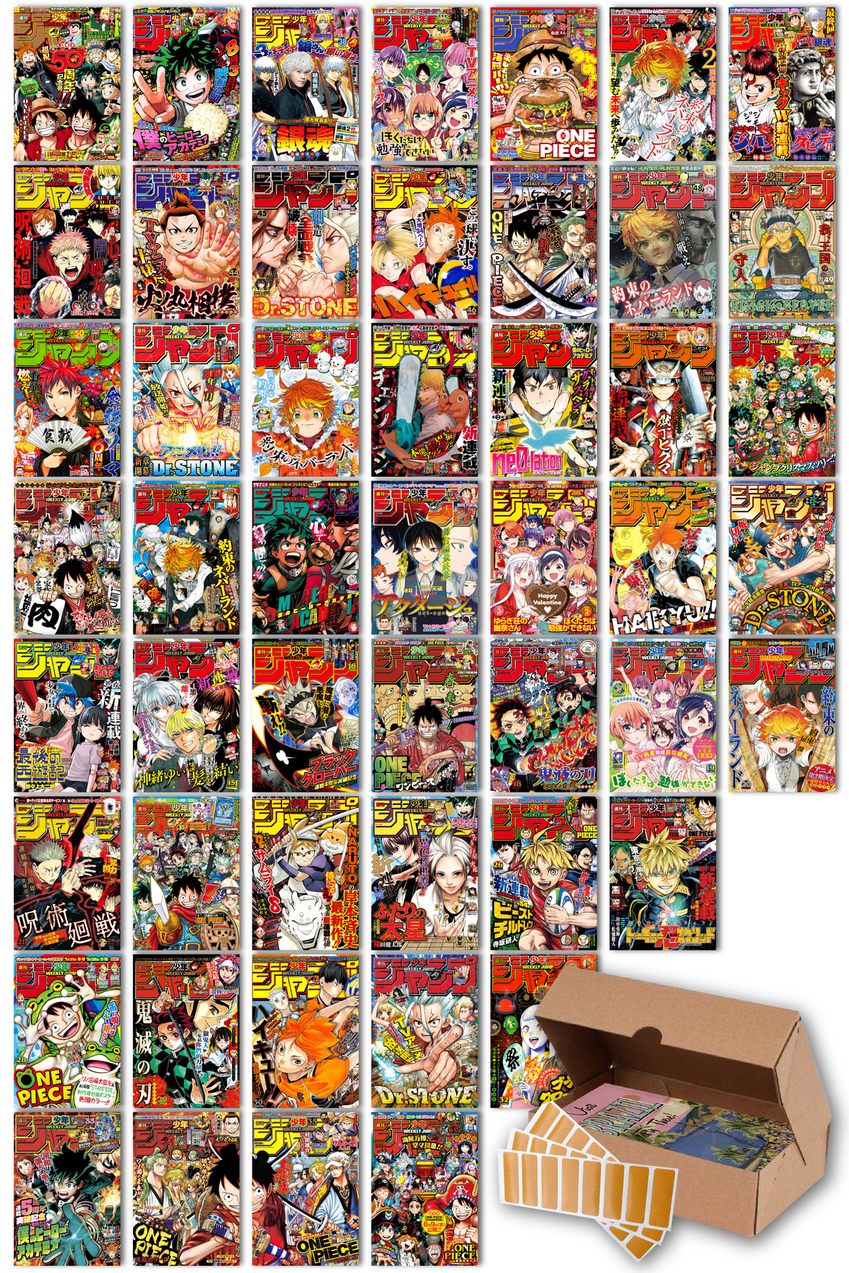 NeoPrint Anime Çizgi Roman Kart Poster- 50 Adet Renkli Japon Comic ...