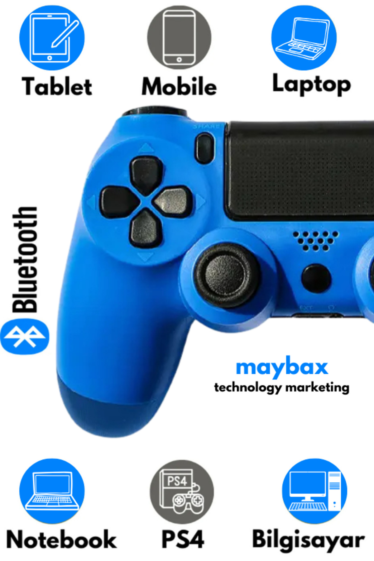 Maybax Kablosuz Bilgisayar Oyun Kolu Wireless Joystick PC Laptop Tablet ...