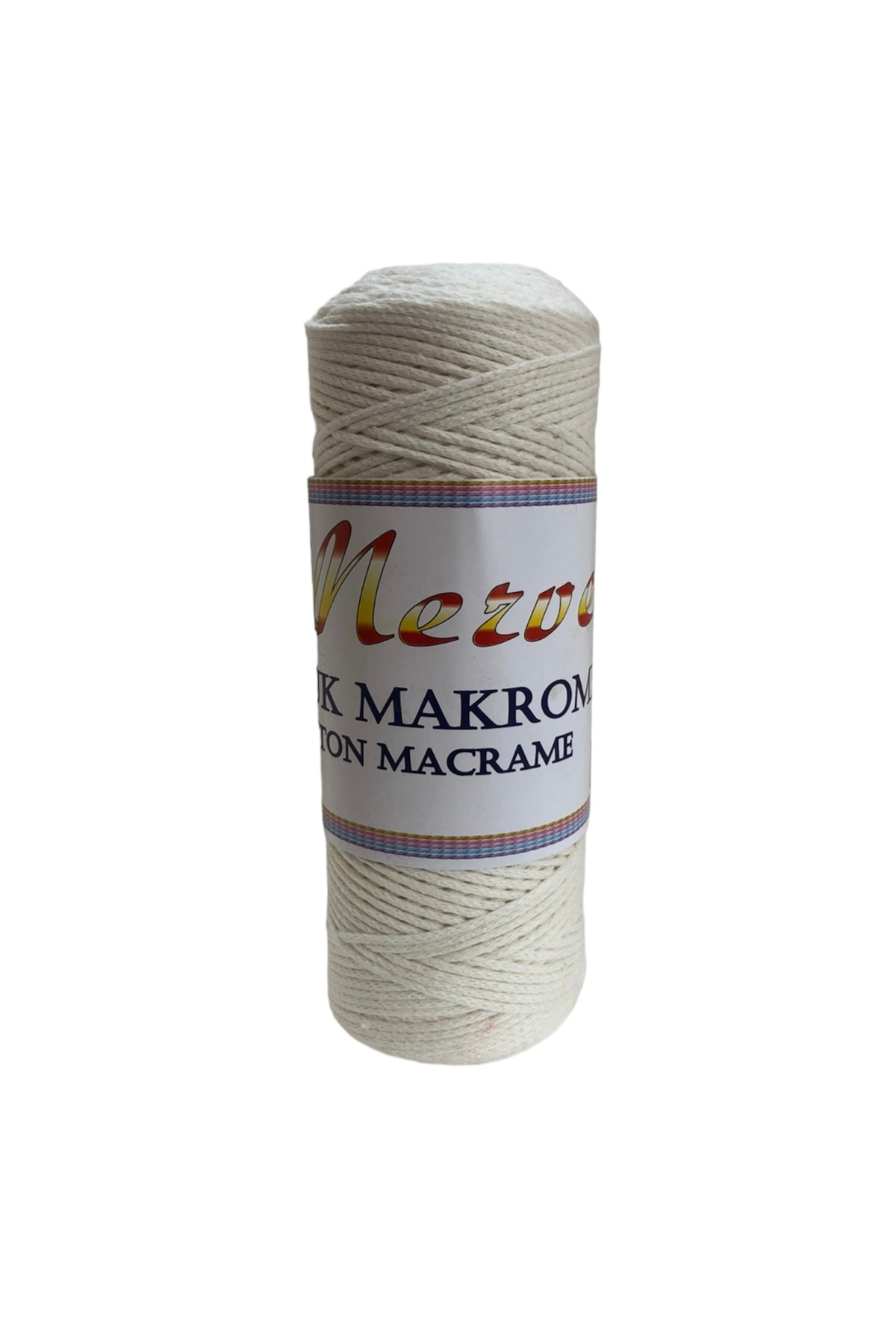 Merve Premium Koton Pamuk Makrome İpi Ekru 250 gr 185 metre 2mm Cotton ...