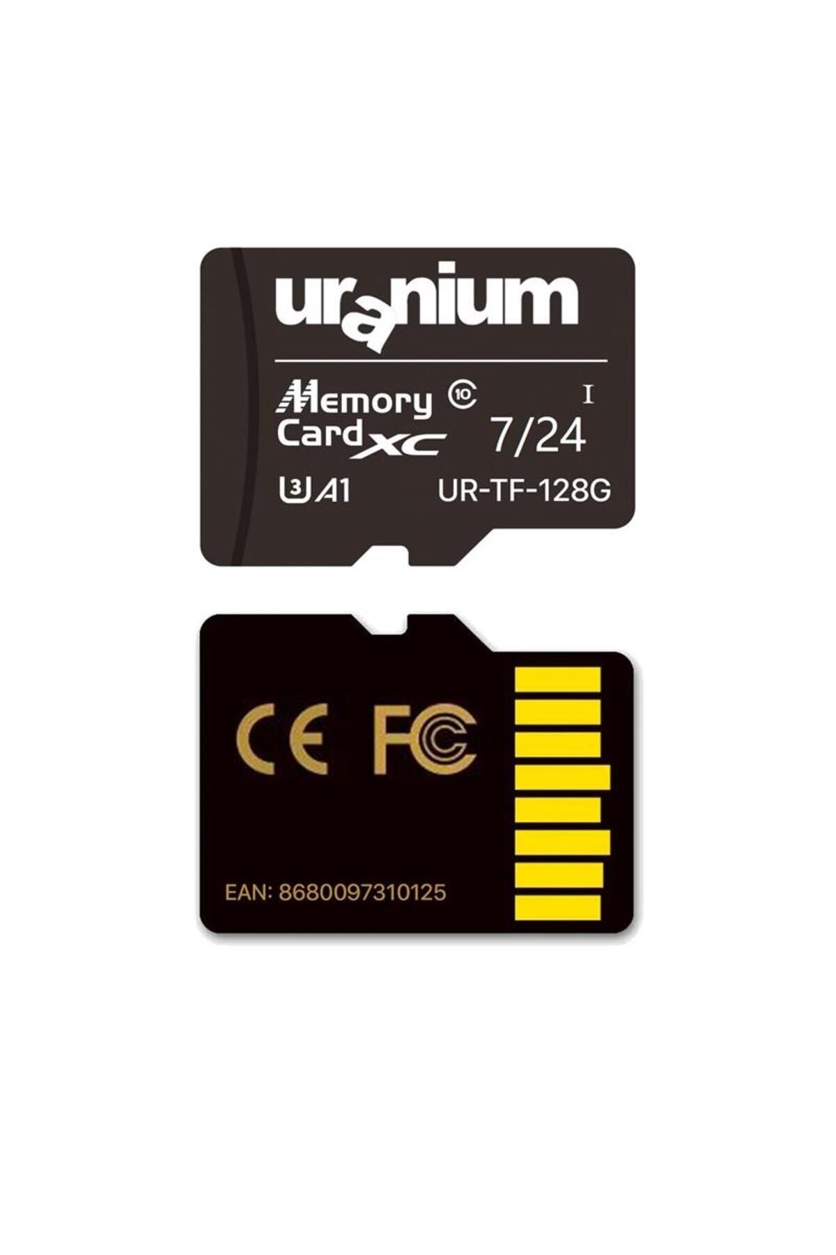 URANIUM 128 GB URANIUM UR-TF-128G MICRO SD CARD U3 7/24 SURVEILLANCE ...