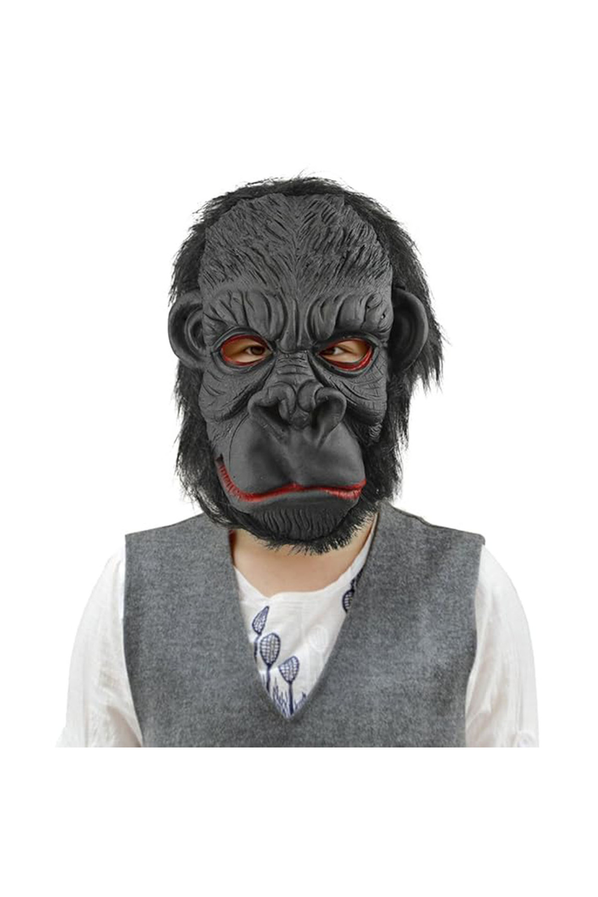 Skygo Orangutan Latex Gorilla Mask with Black Hair - Monkey and Meat ...