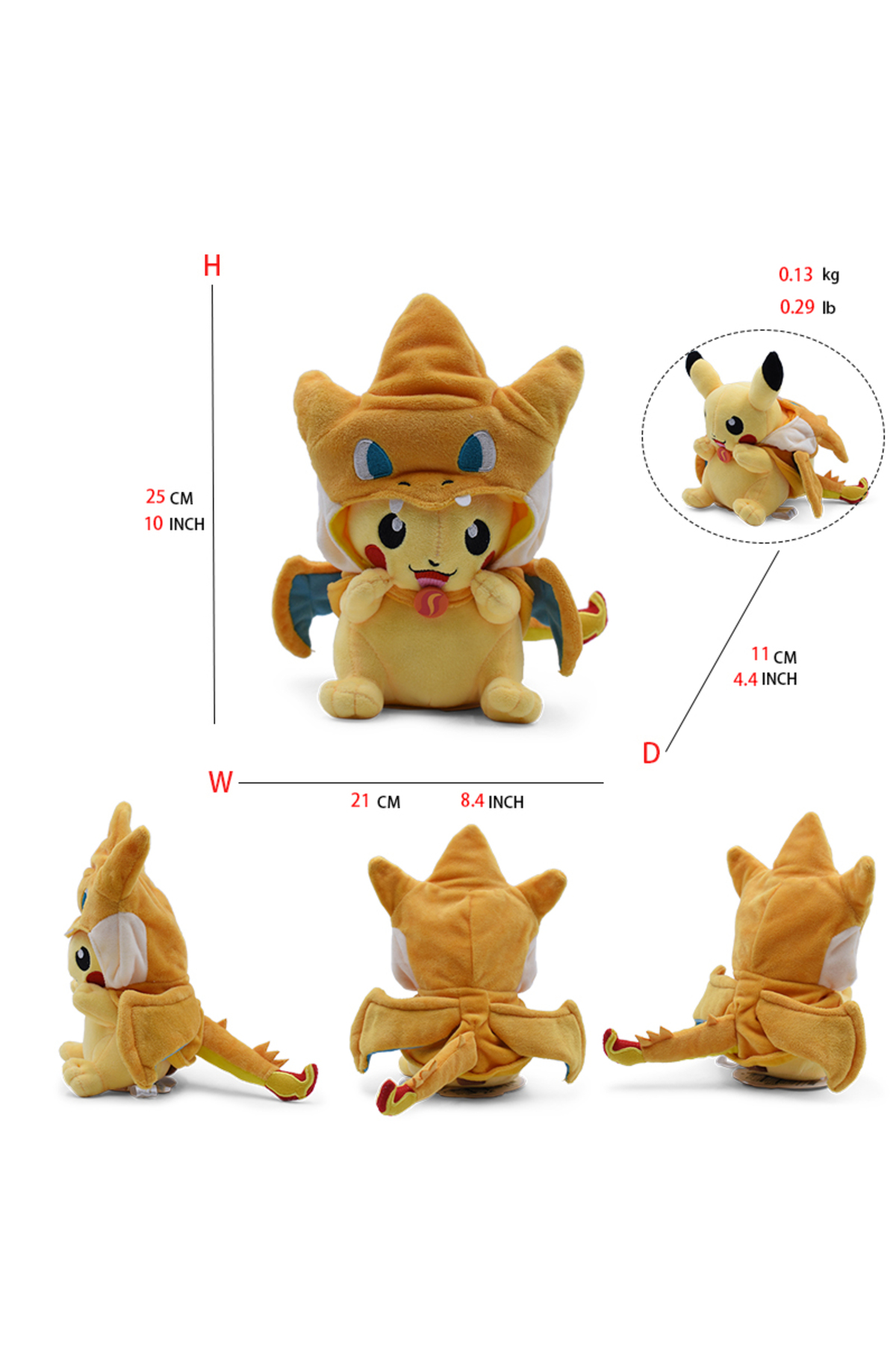 Choice Pikachu A Cos Eevee Pikachu Cosplay Plush Toys Pikachu Peluche ...
