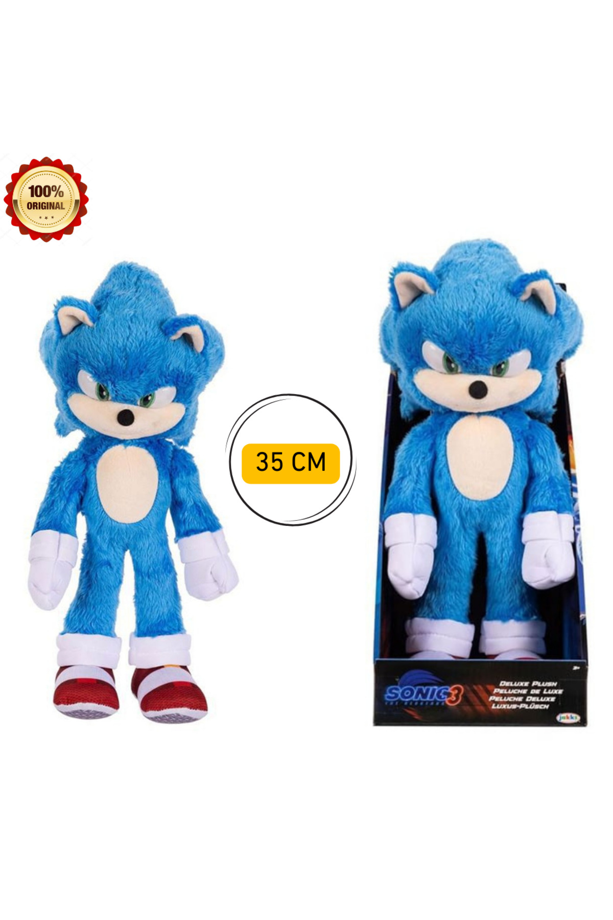 scntoys Sonic 3 Lüks Sonic Pelüş Figür 35Cm Peluş Sonic Figür Oyuncak ...