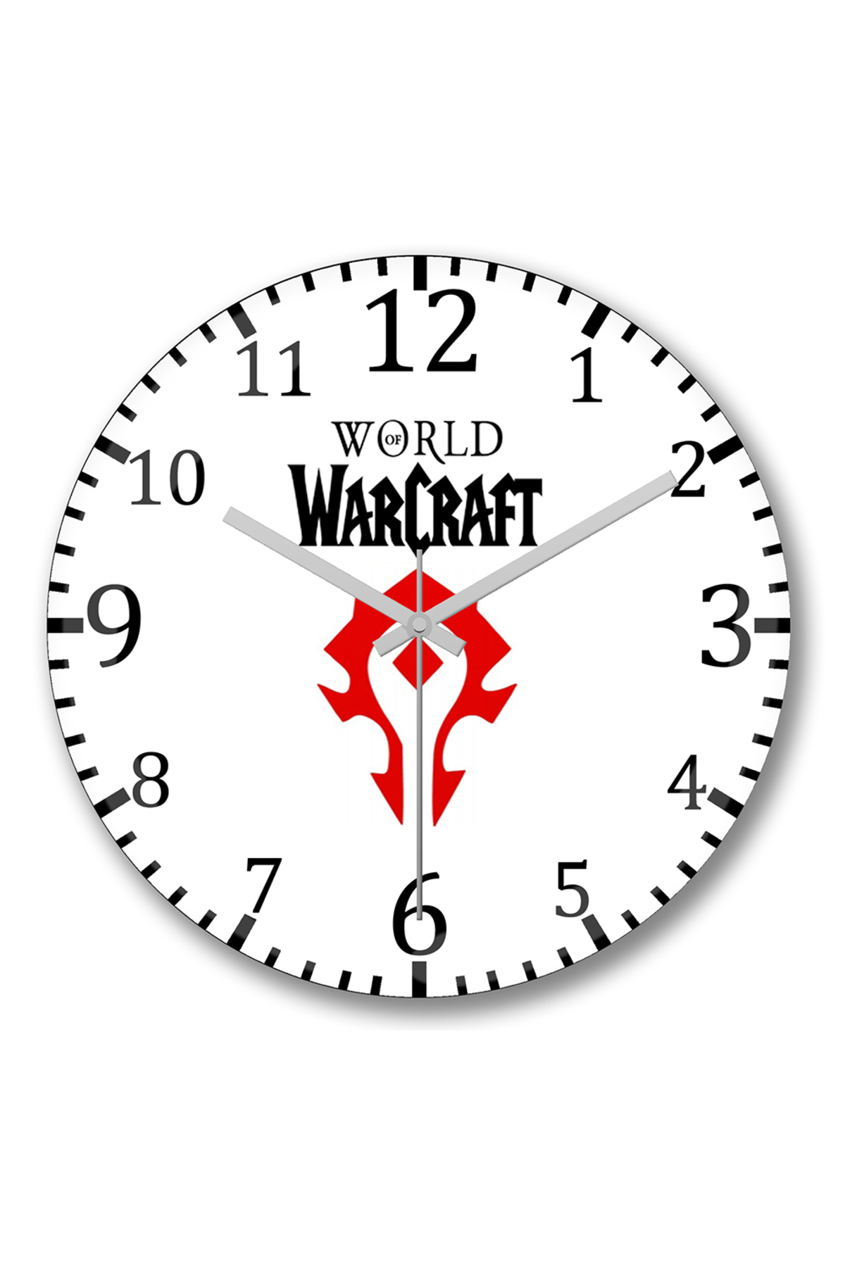 BASKI DÜNYASI World of Warcraft Horde Wow Wall Clock Curved Real Glass ...