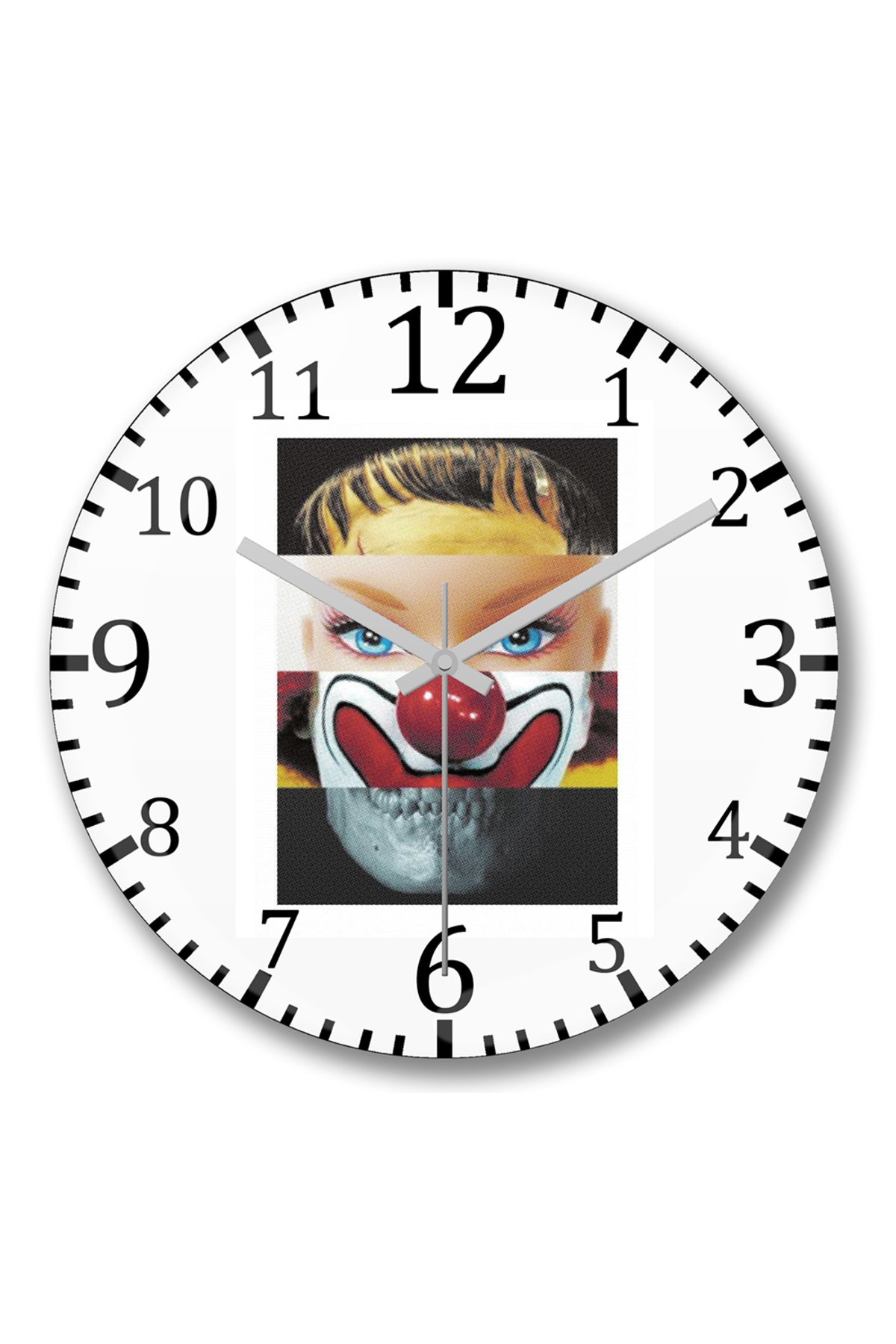 BASKI DÜNYASI Cara De Monstro Wall Clock Curved Real Glass- Trendyol