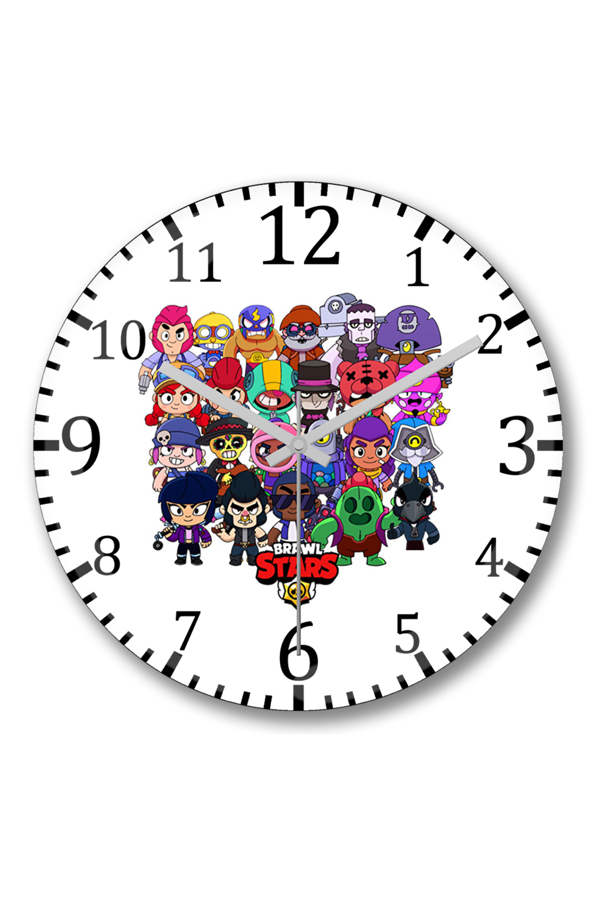 BASKI DÜNYASI Brawl Stars Stars Wall Clock Curved Real Glass- Trendyol