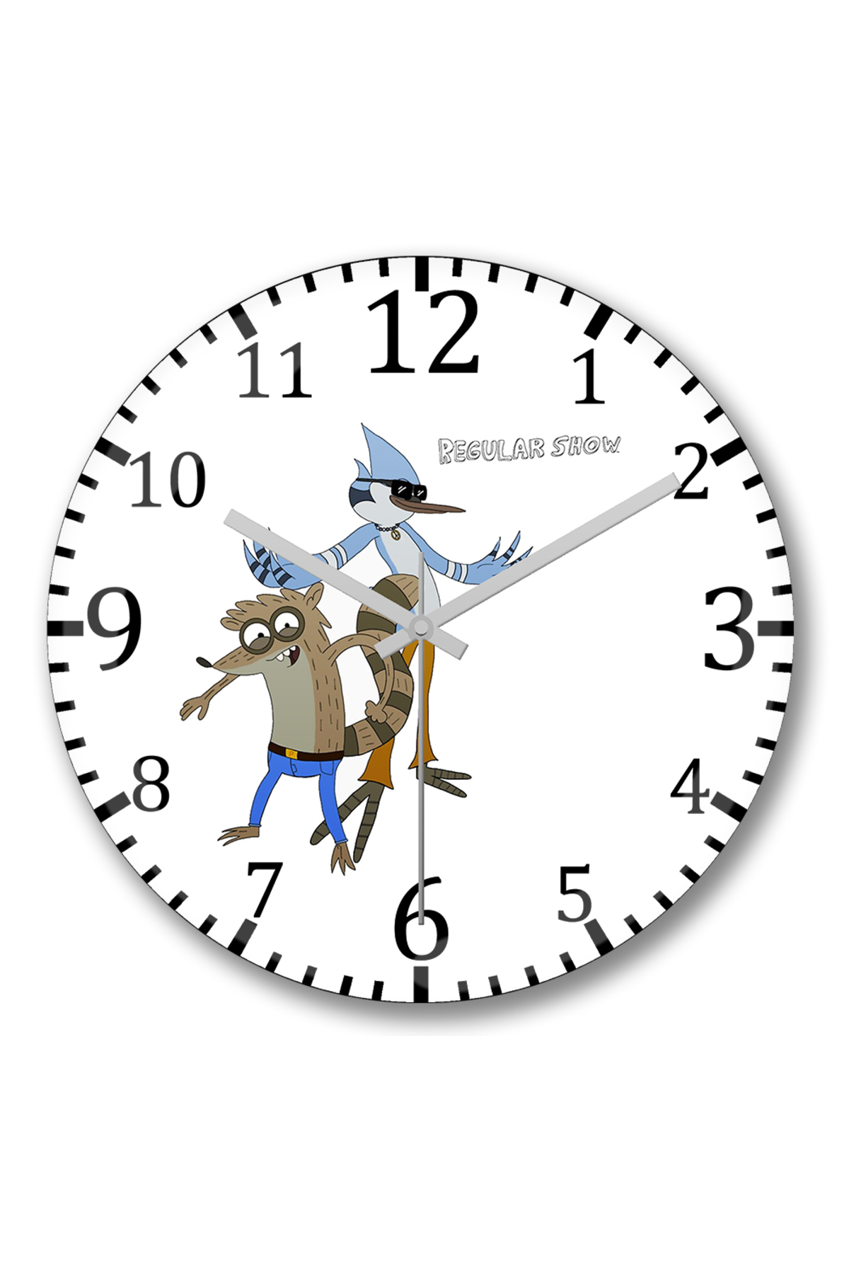 BASKI DÜNYASI Regular Show Wall Clock Curved Real Glass- Trendyol