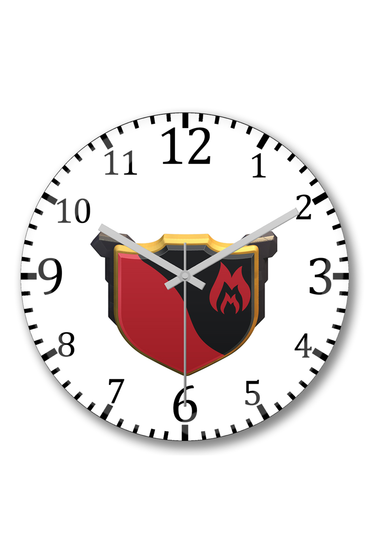 BASKI DÜNYASI Clash of Clans Clan Logo Wall Clock Curved Real Glass ...