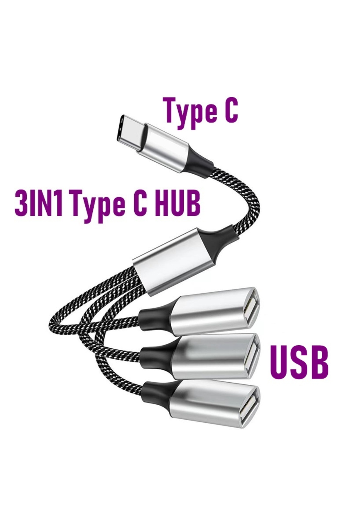 Choice 3IN1 Type C Edition Multi USB Hub Extensions 4 Port Type C Hub ...