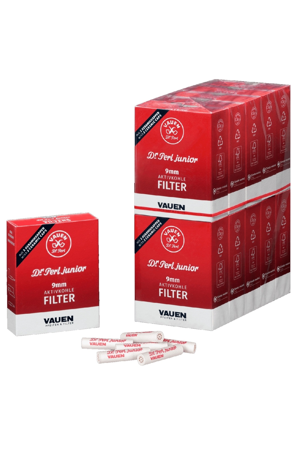 VAUEN 10 Adet 40 Lı Junior Filitre 9 Mm. Pipo Filitresi Pp10-10 ...