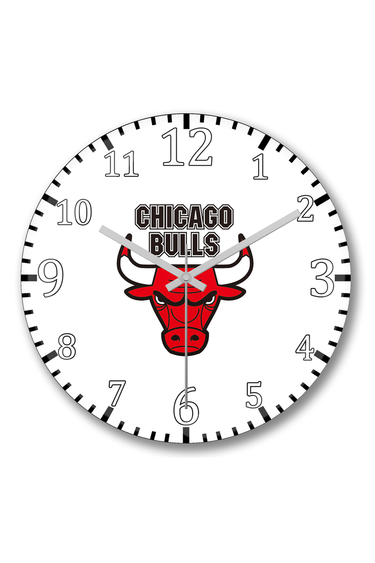 BASKI DÜNYASI Chicago Bulls Clone Bull Wall Clock Curved Real Glass ...