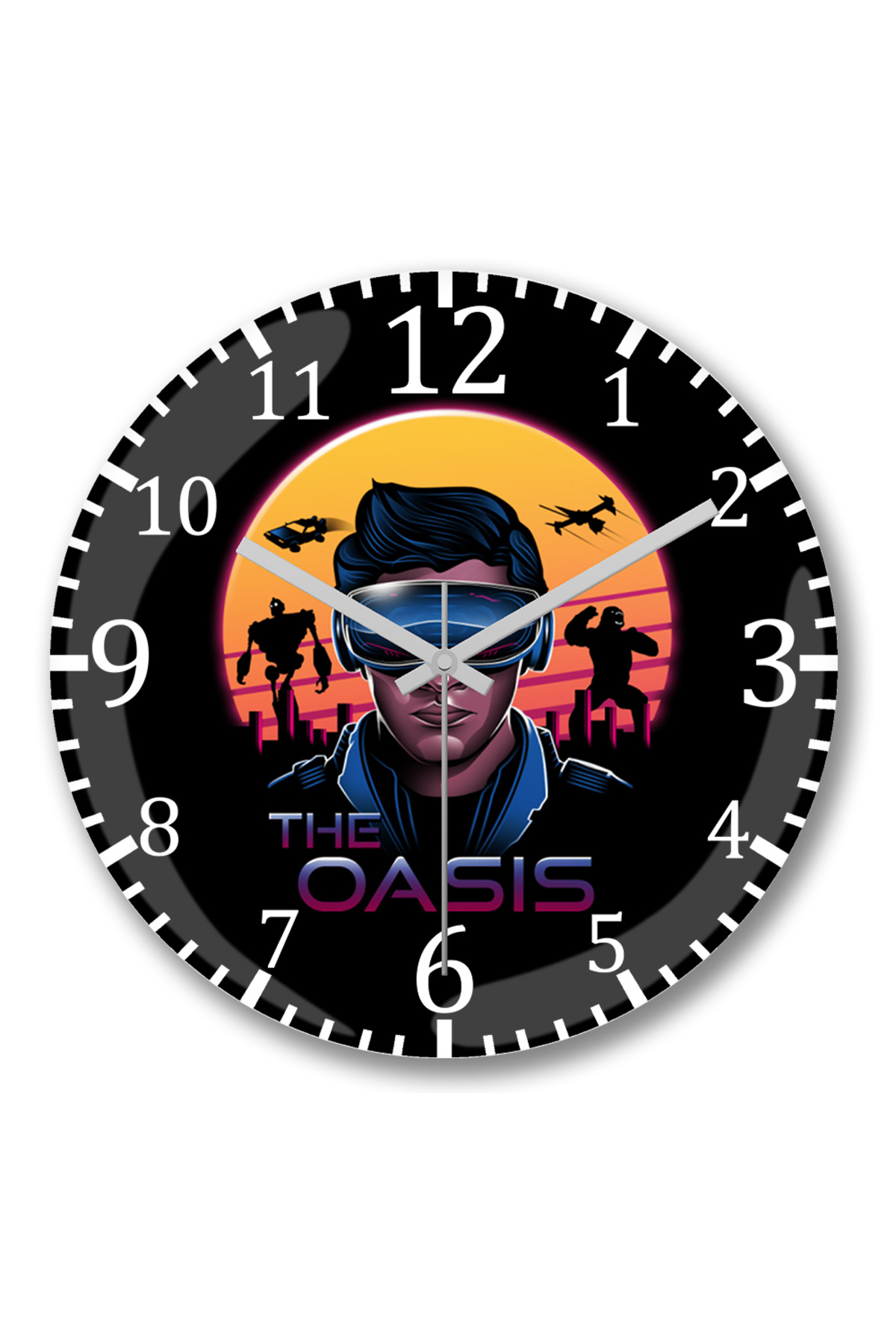 BASKI DÜNYASI The Oasis Wall Clock Curved Real Glass- Trendyol