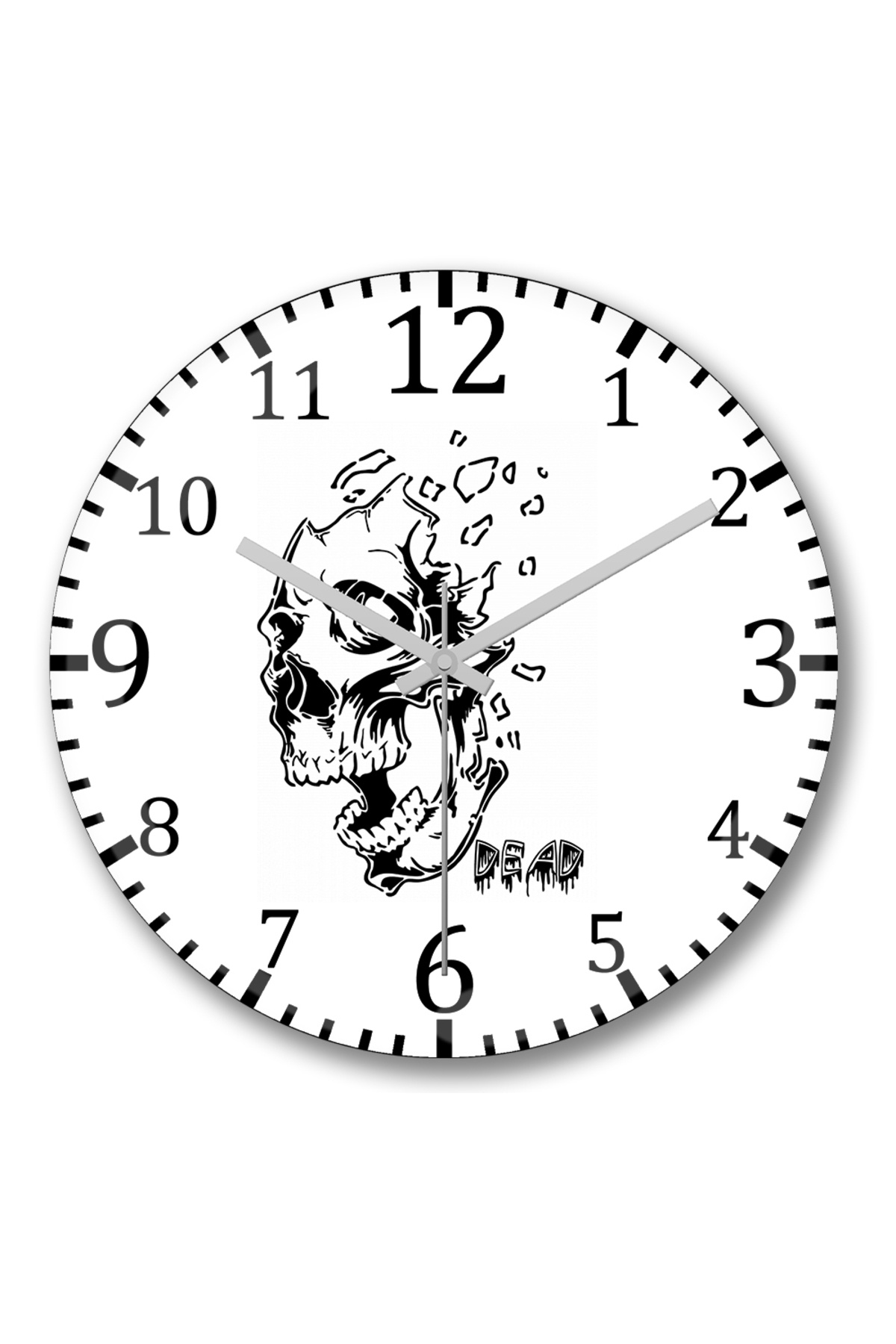 BASKI DÜNYASI Day of the Dead Mummy Wall Clock Curved Real Glass- Trendyol