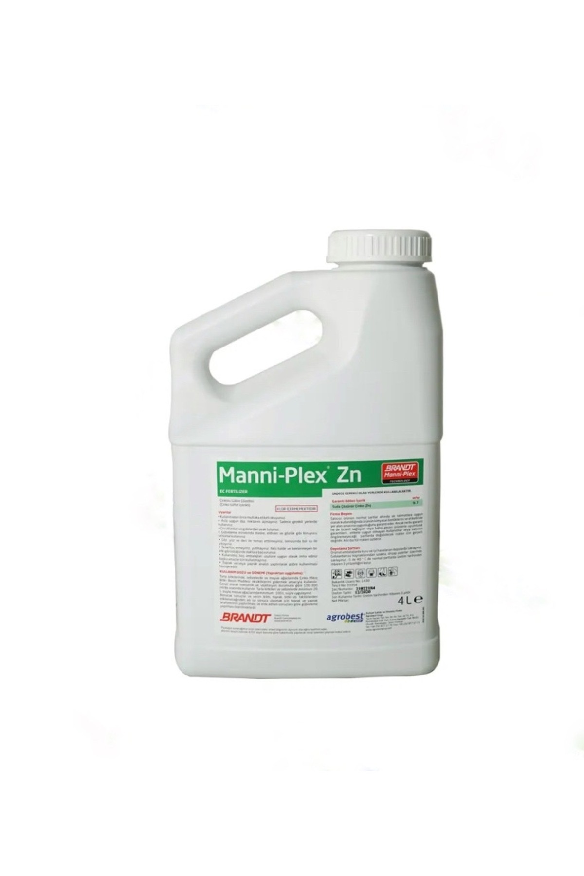 BRANDT İthal Amerkan Sıvı Çinko Gübre Manni-plex Zn 4 Lt - Fiyatı ...