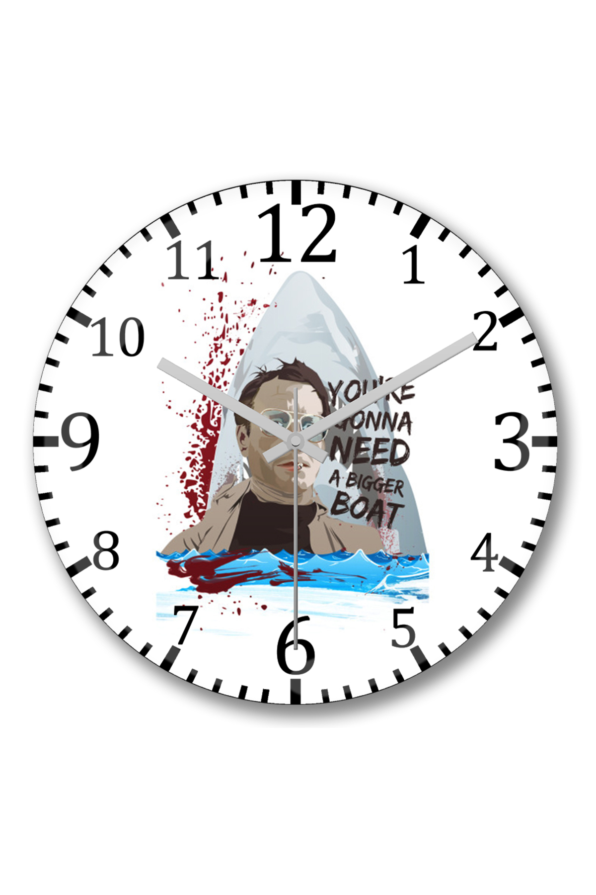 BASKI DÜNYASI Jaws You'Re Gonna Need a Bigger Boat Wall Clock Curved ...