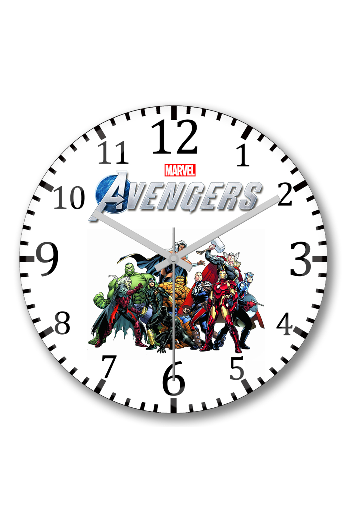 BASKI DÜNYASI Marvel Avengers Wall Clock Curved Real Glass- Trendyol