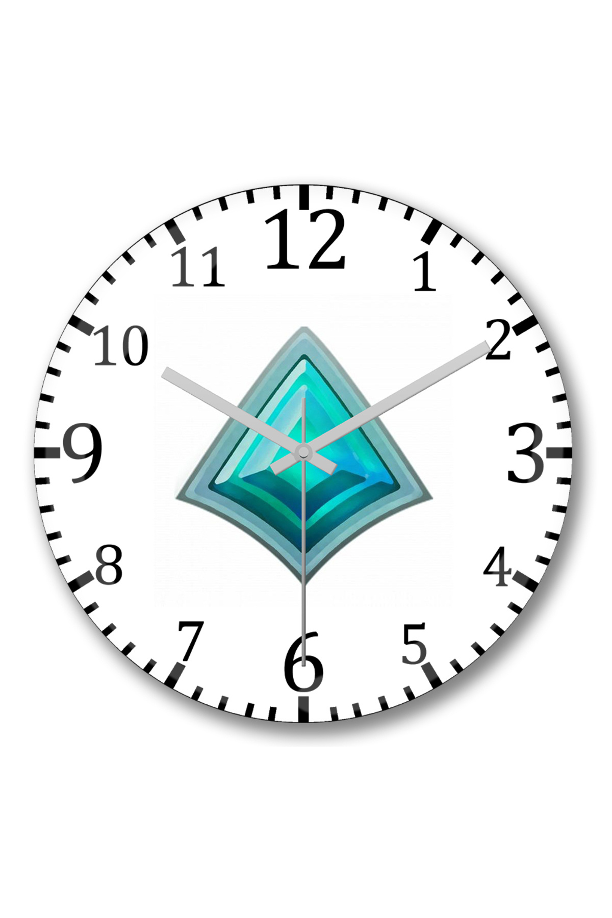 BASKI DÜNYASI Paladins Simbolo Wall Clock Curved Real Glass- Trendyol