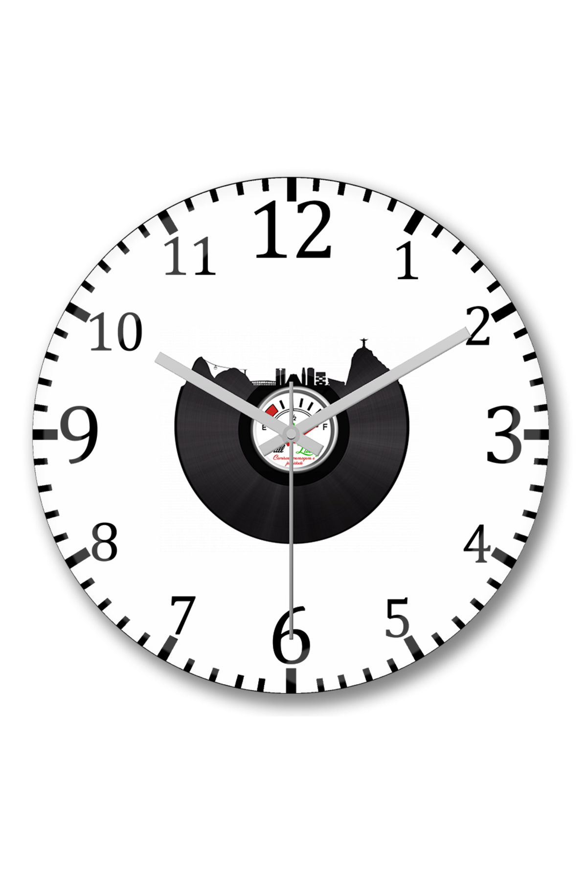 BASKI DÜNYASI Rio Disco Janeiro Wall Clock Curved Real Glass- Trendyol