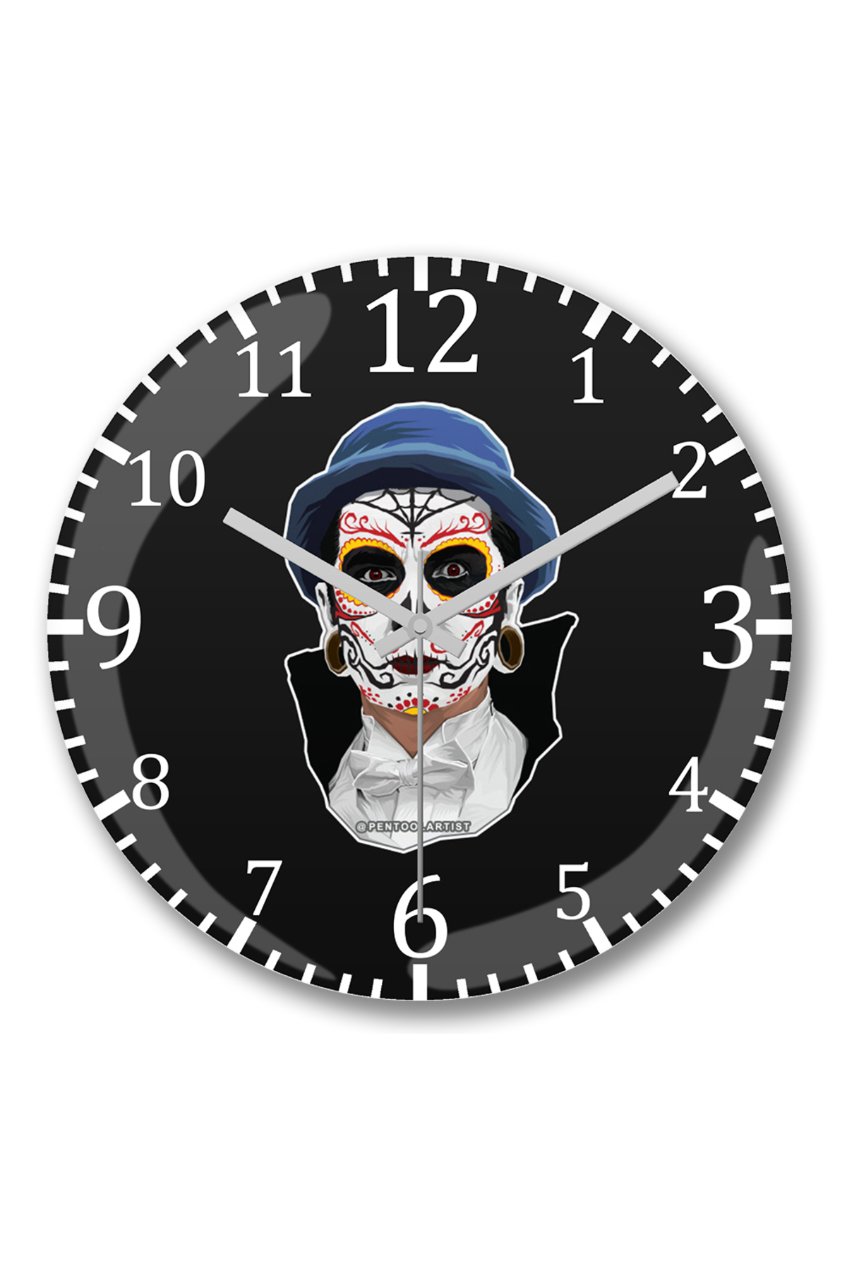 BASKI DÜNYASI Dia De Los Muertos Day of the Dead Vampire Wall Clock ...